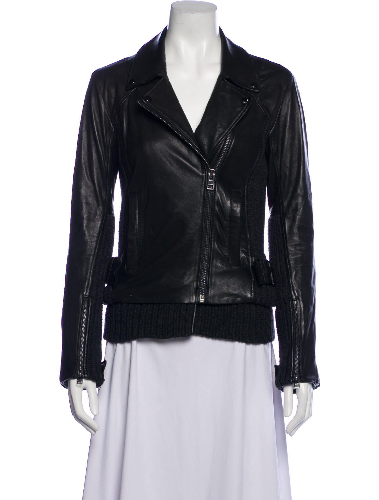 Vince Lamb Leather Biker Jacket - Black Jackets, Clothing - WVN223290 | The RealReal