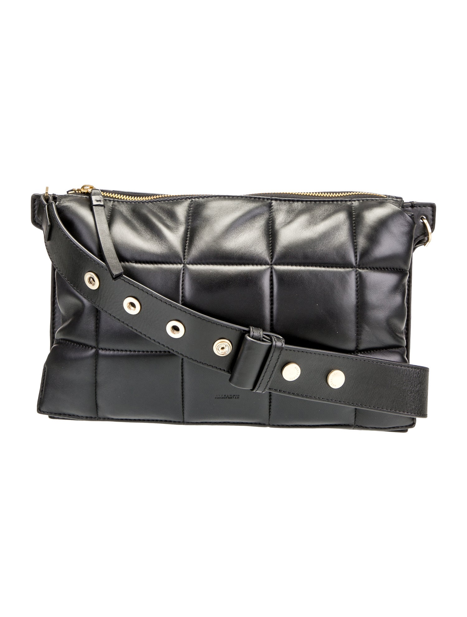 AllSaints Quilted Leather Shoulder Bag - Black Crossbody Bags, Handbags ...