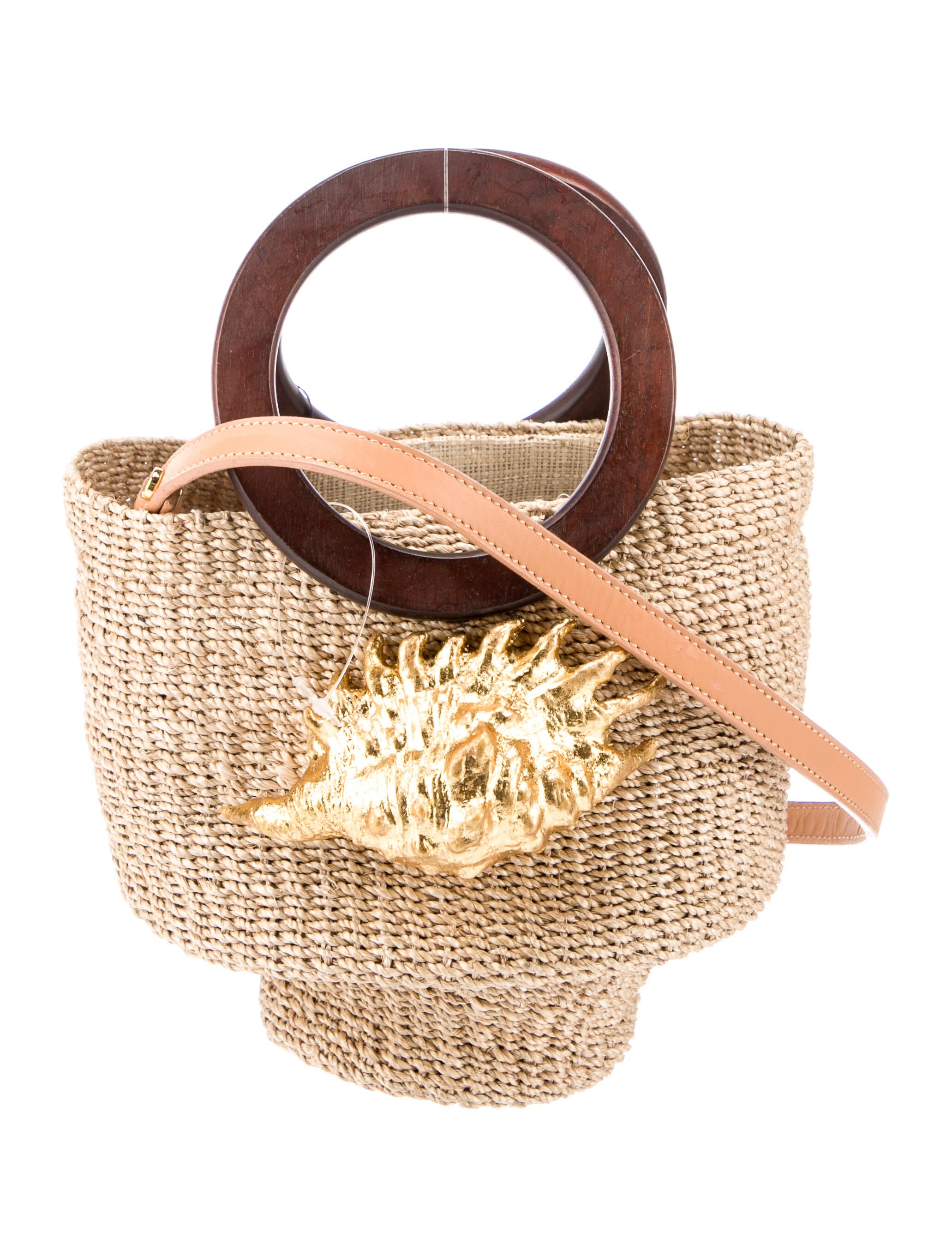 Cult Gaia Straw Handle Bag - Neutrals Handle Bags, Handbags ...