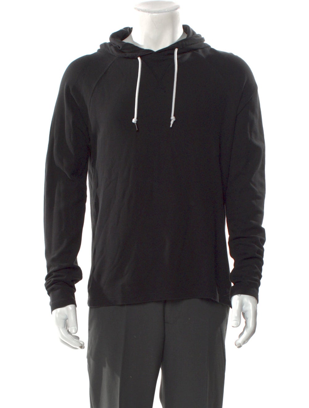 ATM Anthony Thomas Melillo Hoodie Black Pleated, Ruff… - Gem