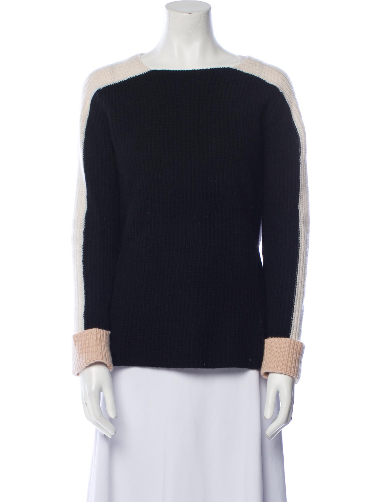 Autumn Cashmere Cashmere Bateau Neckline Sweater - Black Knitwear ...