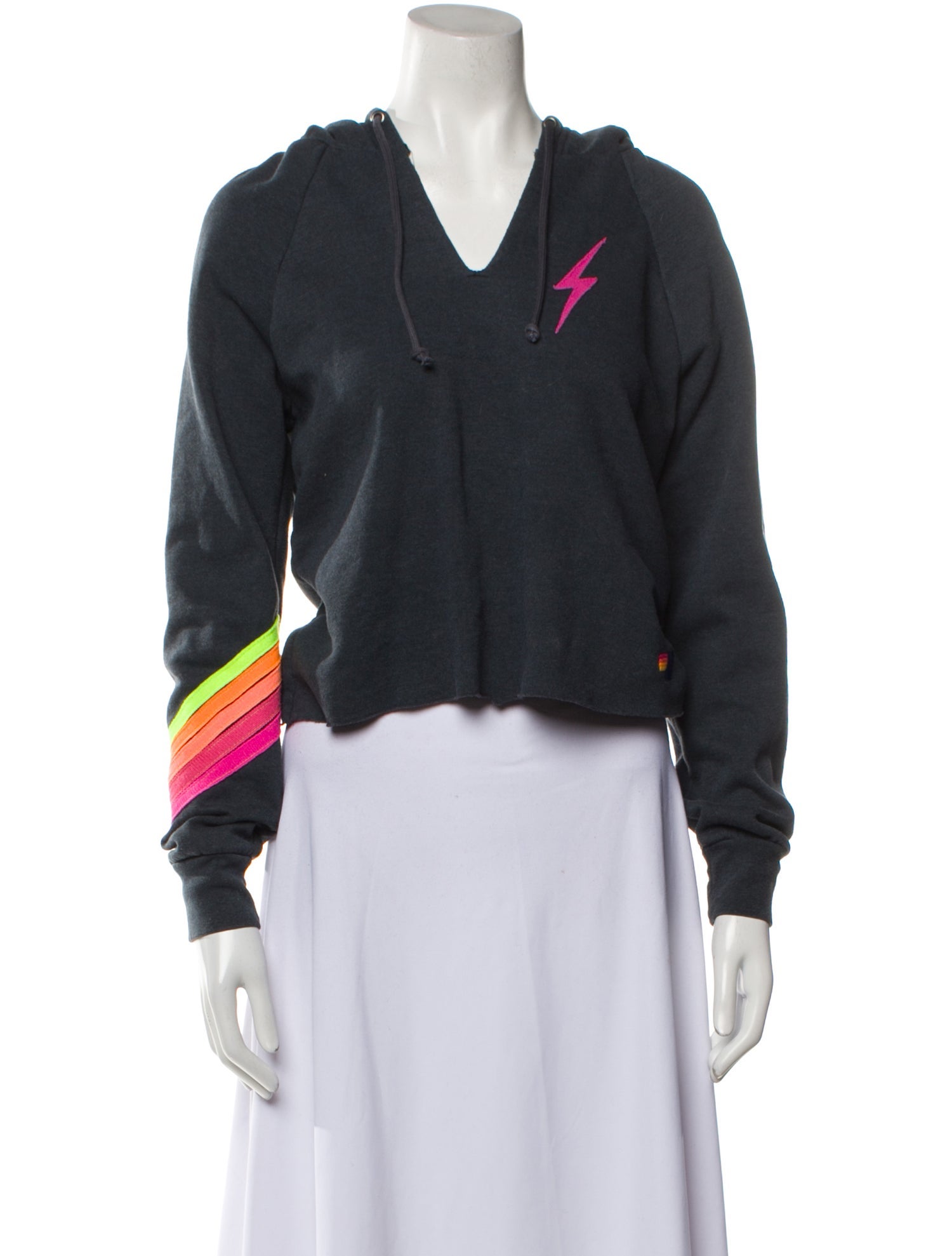 Aviator Nation V-Neck Sweater - Grey Knitwear, Clothing - WAVIS43549 ...