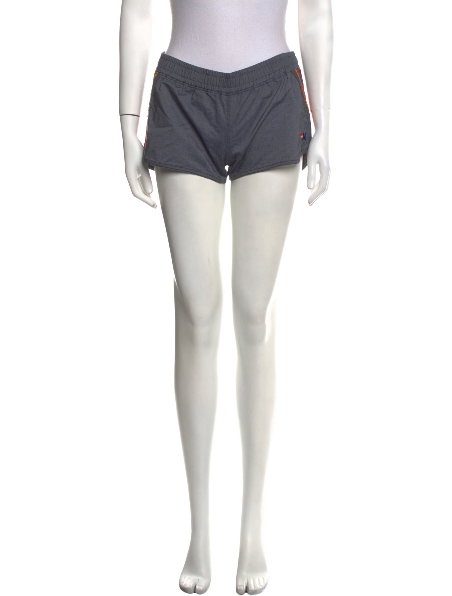Aviator Nation Mini Shorts - Grey, 8" Rise Shorts, Clothing ...