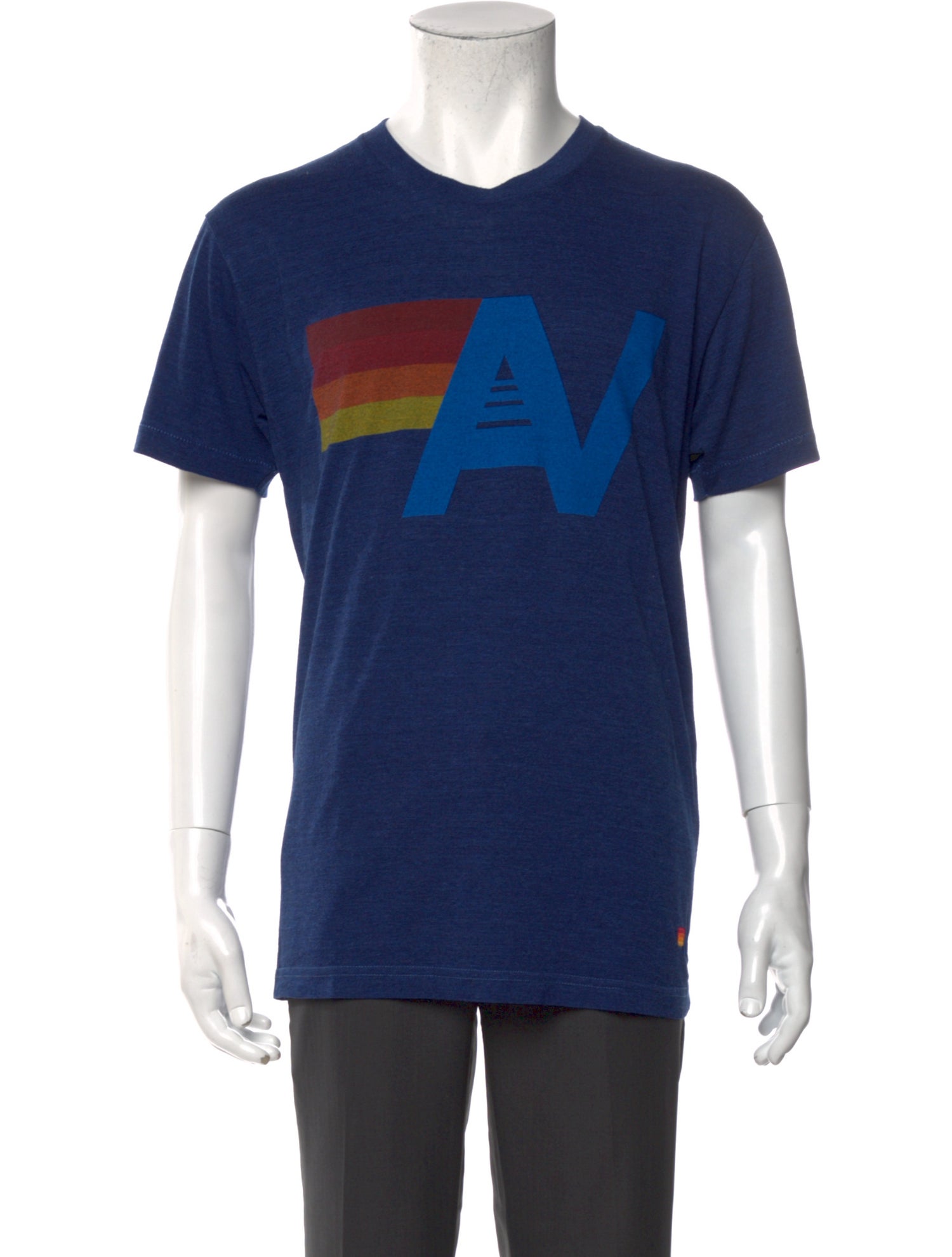 Aviator Nation Graphic Print Crew Neck T-Shirt - Blue T-Shirts ...