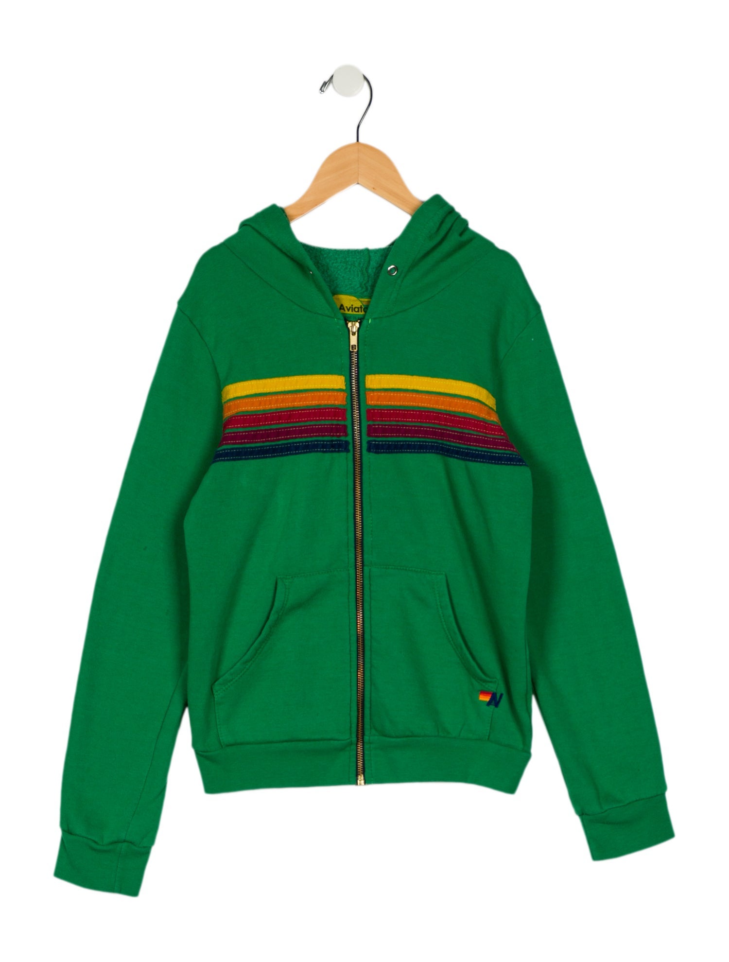 Aviator Nation Girls' Zip-Up Hooded Jacket - Green Sizes 7-16, Girls ...