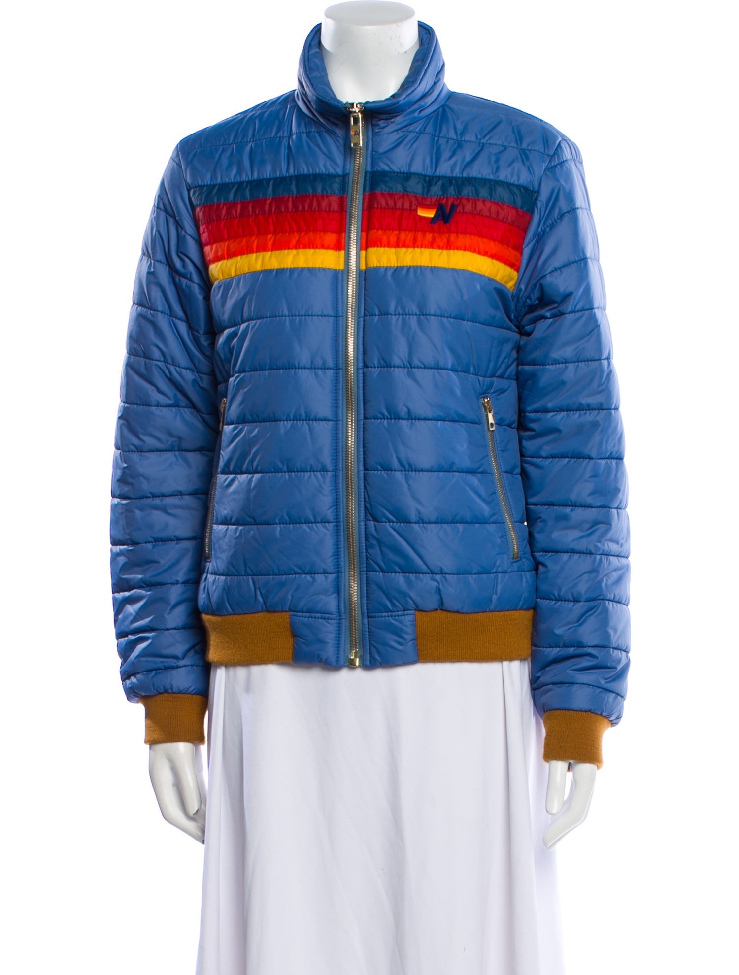 ERL Striped Down Jacket - Grey Jackets, Clothing - WELRM22634 | The RealReal