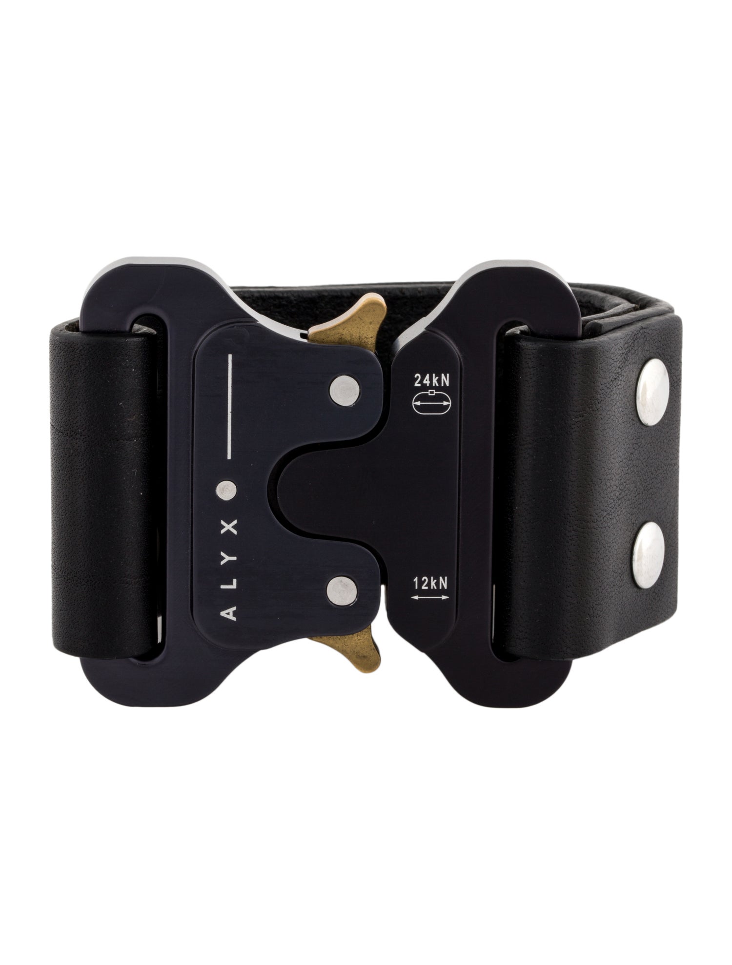 ALYX Visual Leather Bracelet - Black Cuff, Bracelets - WAVLI20231 | The ...