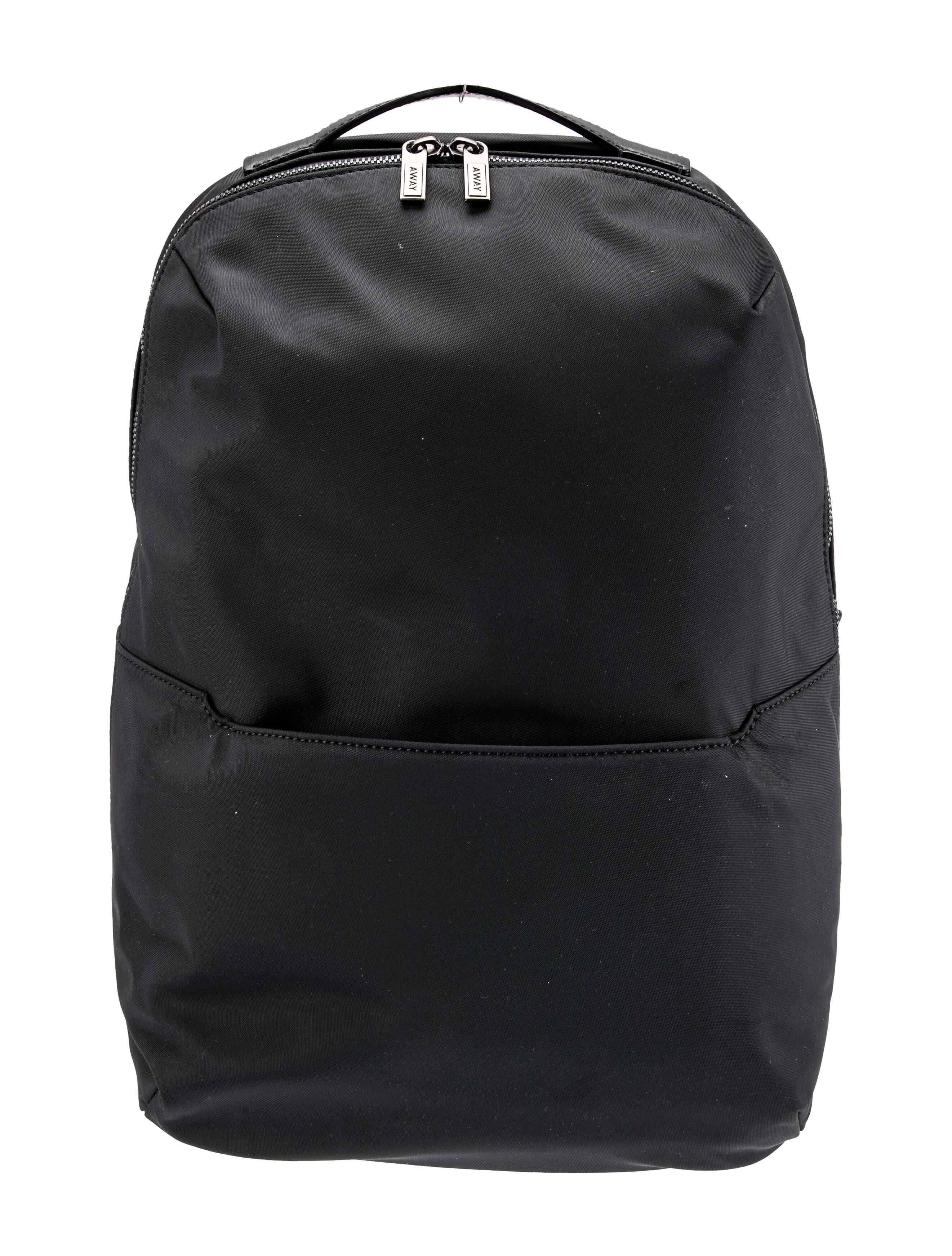 Rains Nylon Trim Leather Backpack - Black Backpacks, Handbags ...