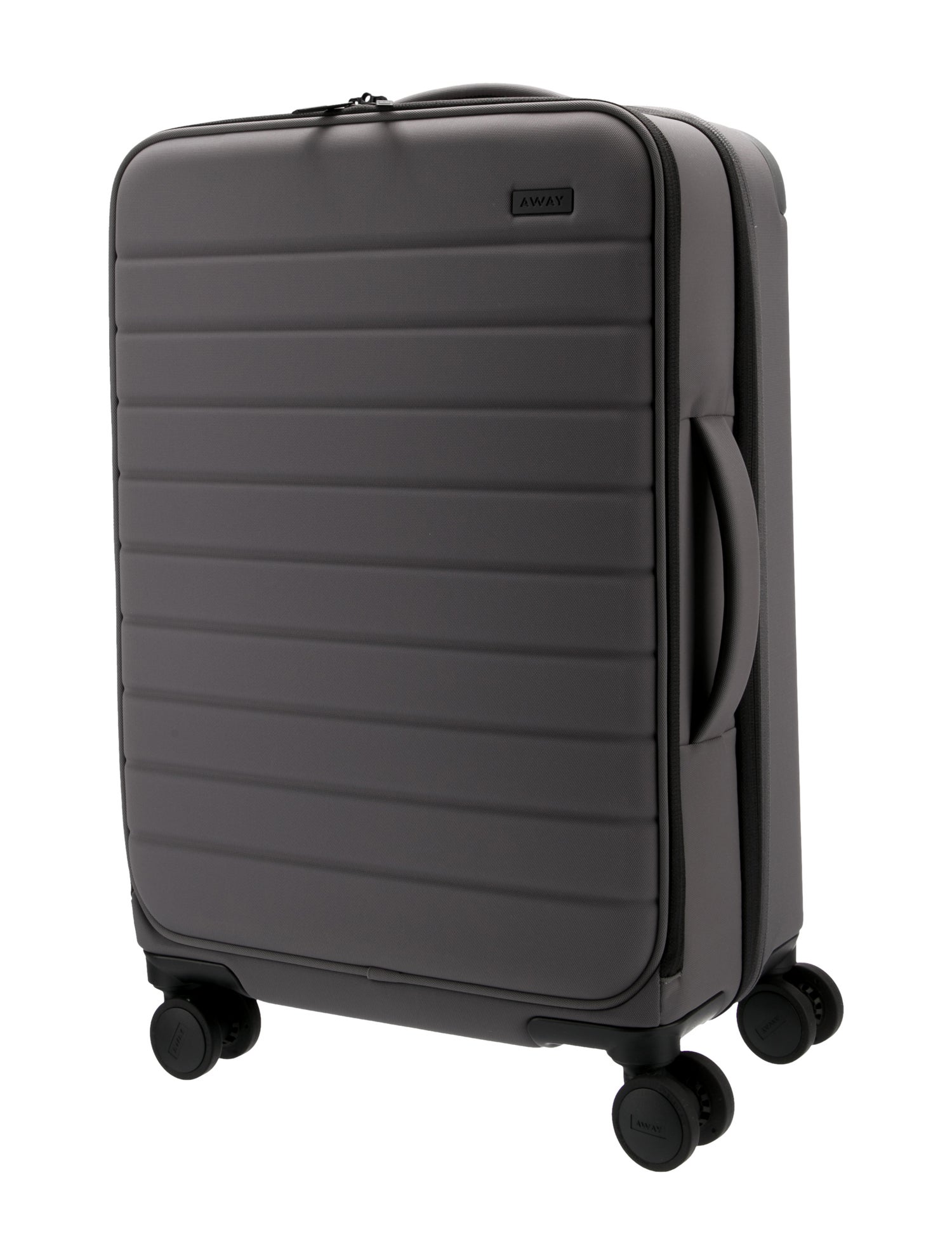 Away The Nylon Bigger Carry-On Rolling Suitcase w/ Tags - Grey ...