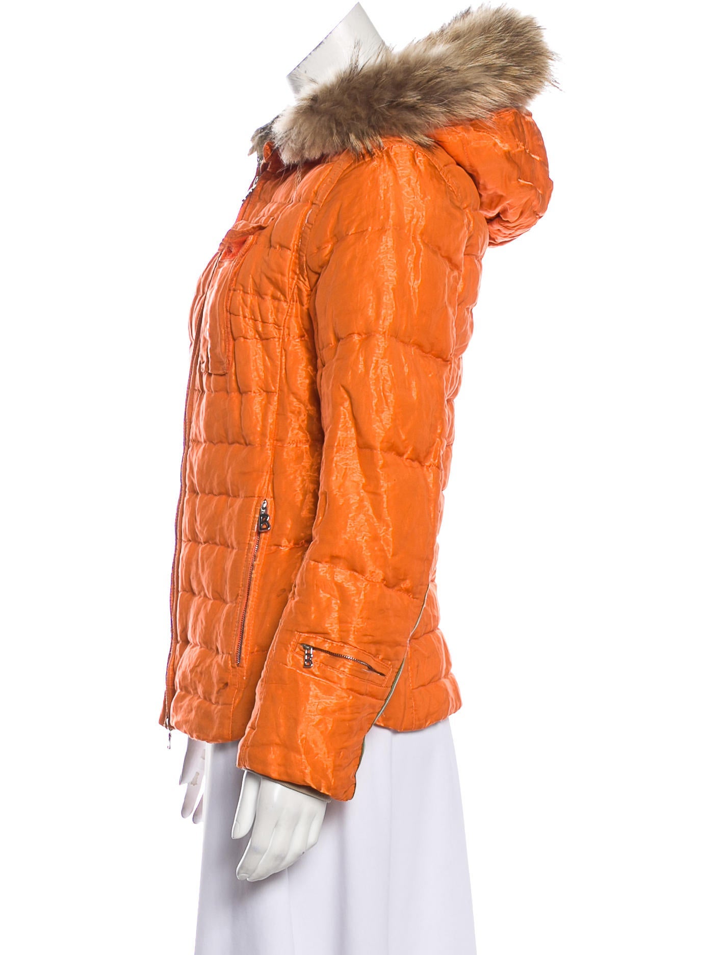 Bogner Fur-Trimmed Down Jacket - Orange Jackets, Clothing - WB124370 ...