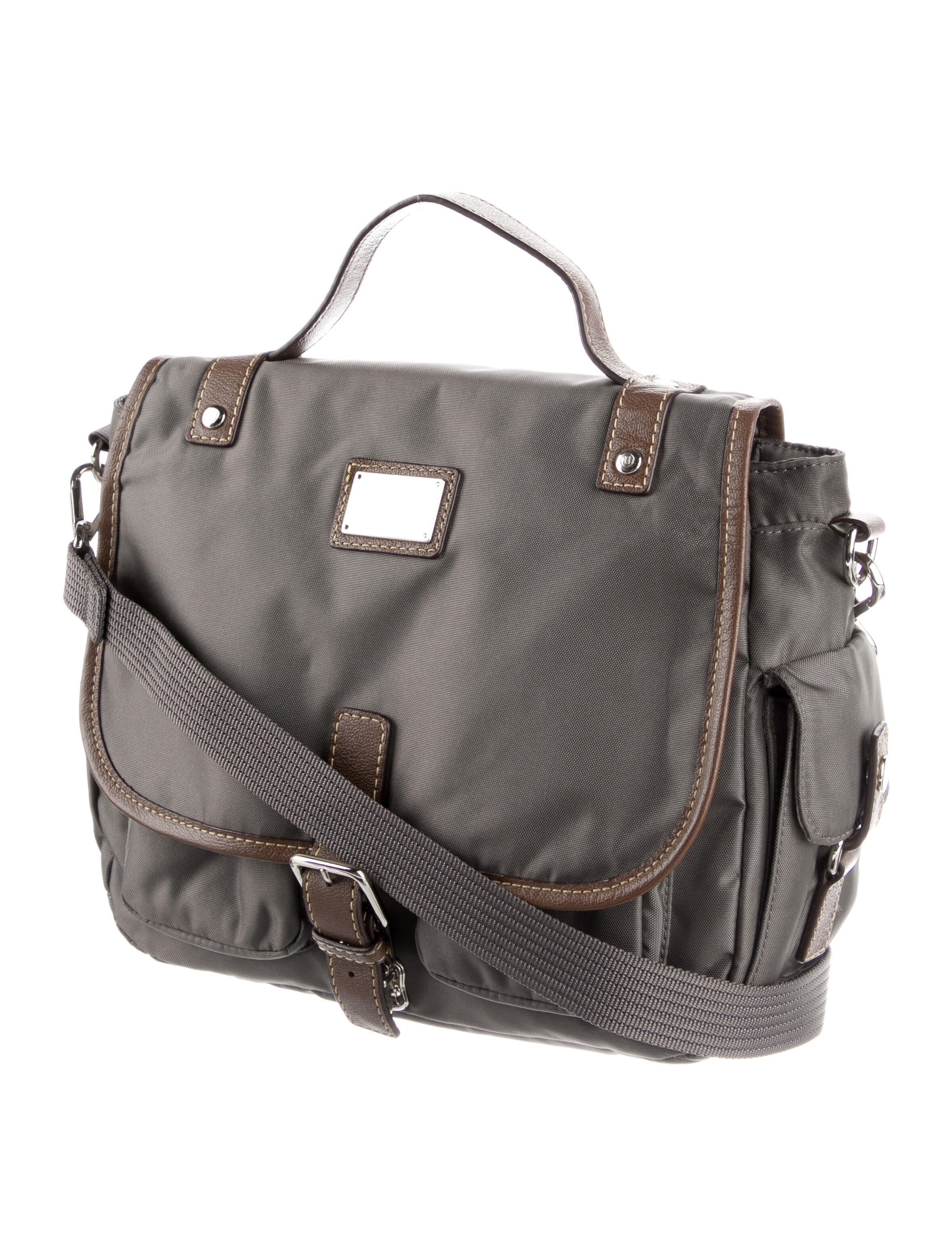 Bogner Leather Trimmed Nylon Crossbody Bag - Grey Crossbody Bags ...