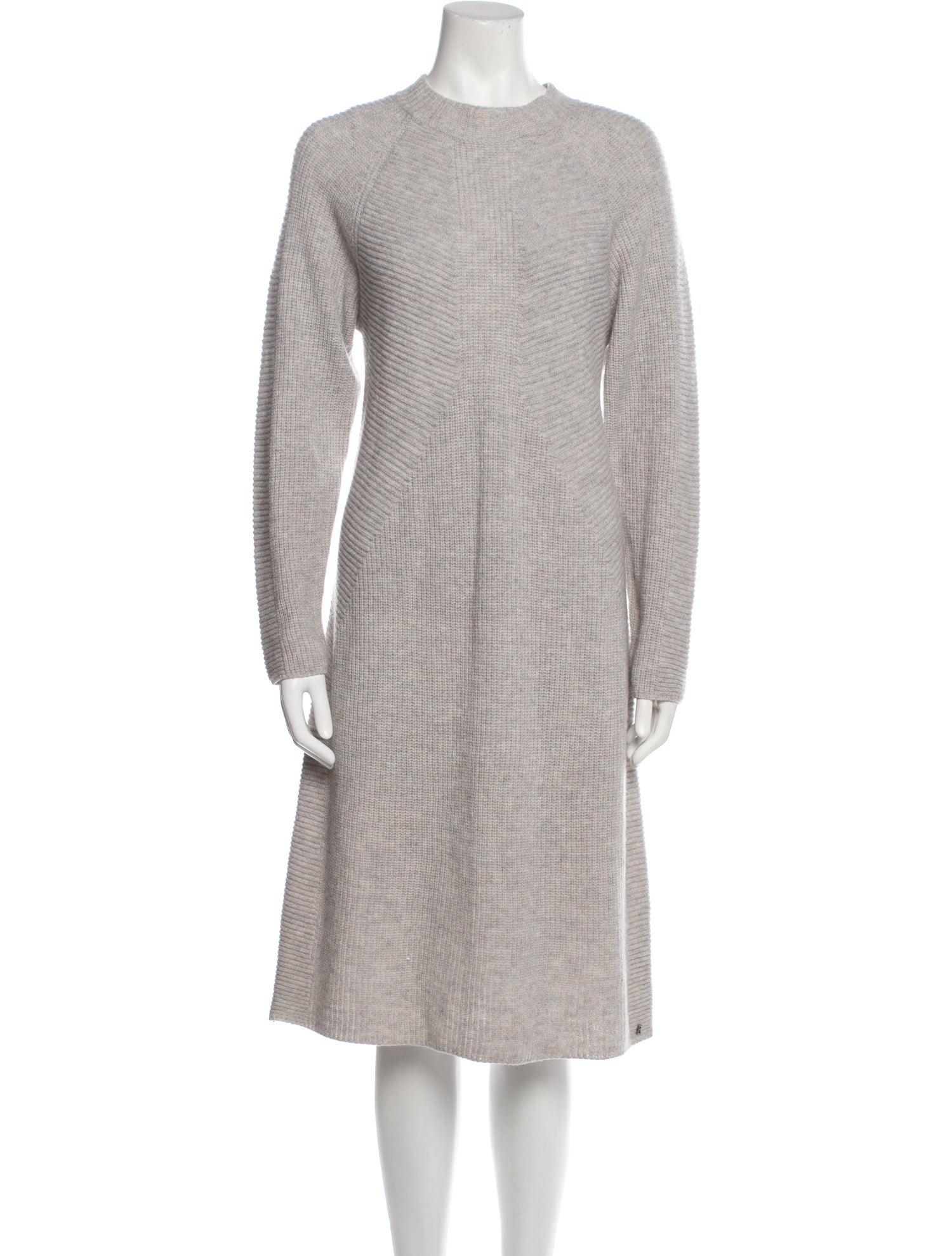 Bogner Crew Neck Midi Length Dress - Neutrals Dresses, Clothing ...