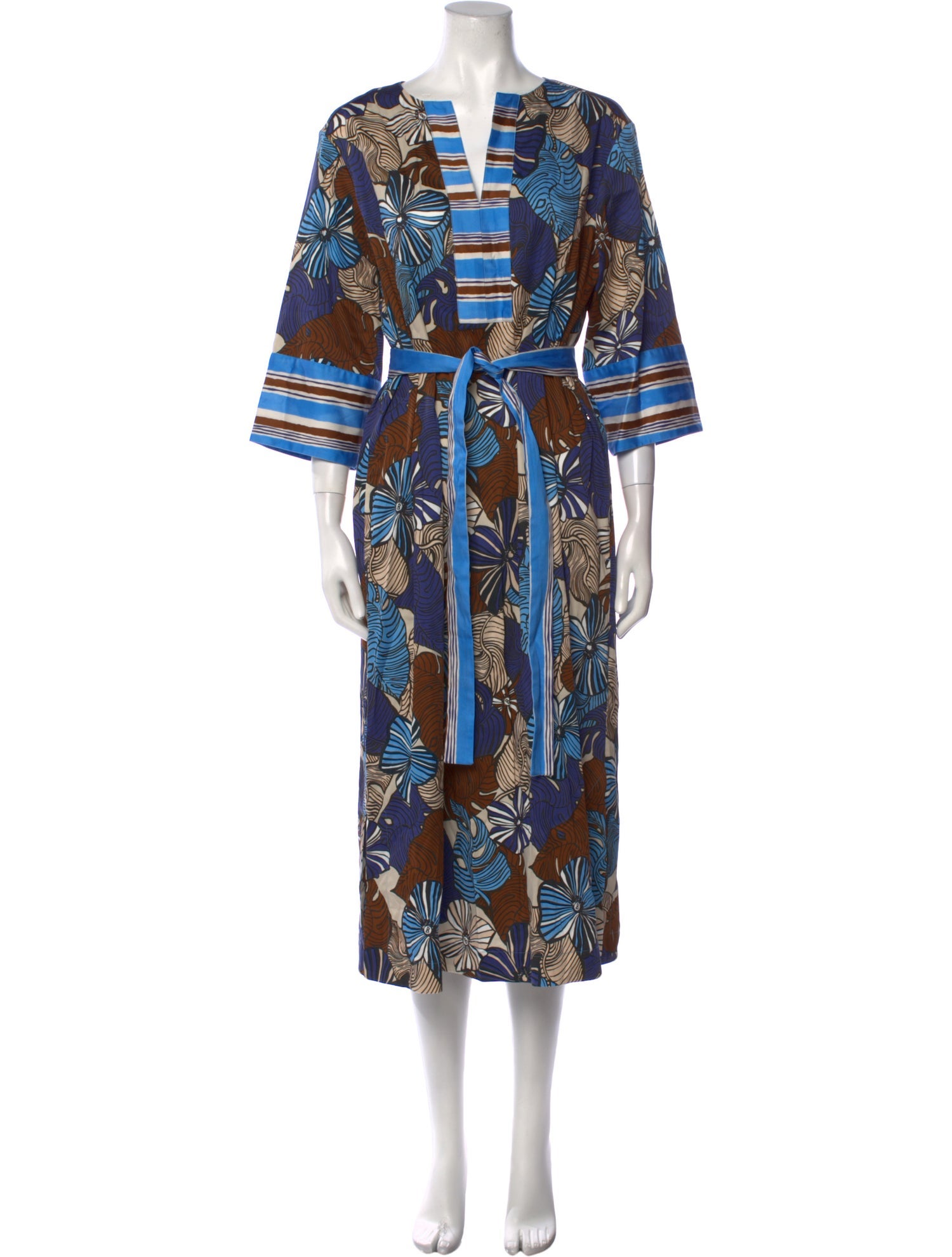 Bogner Printed Long Dress w/ Tags - Blue Dresses, Clothing - WB143705 ...