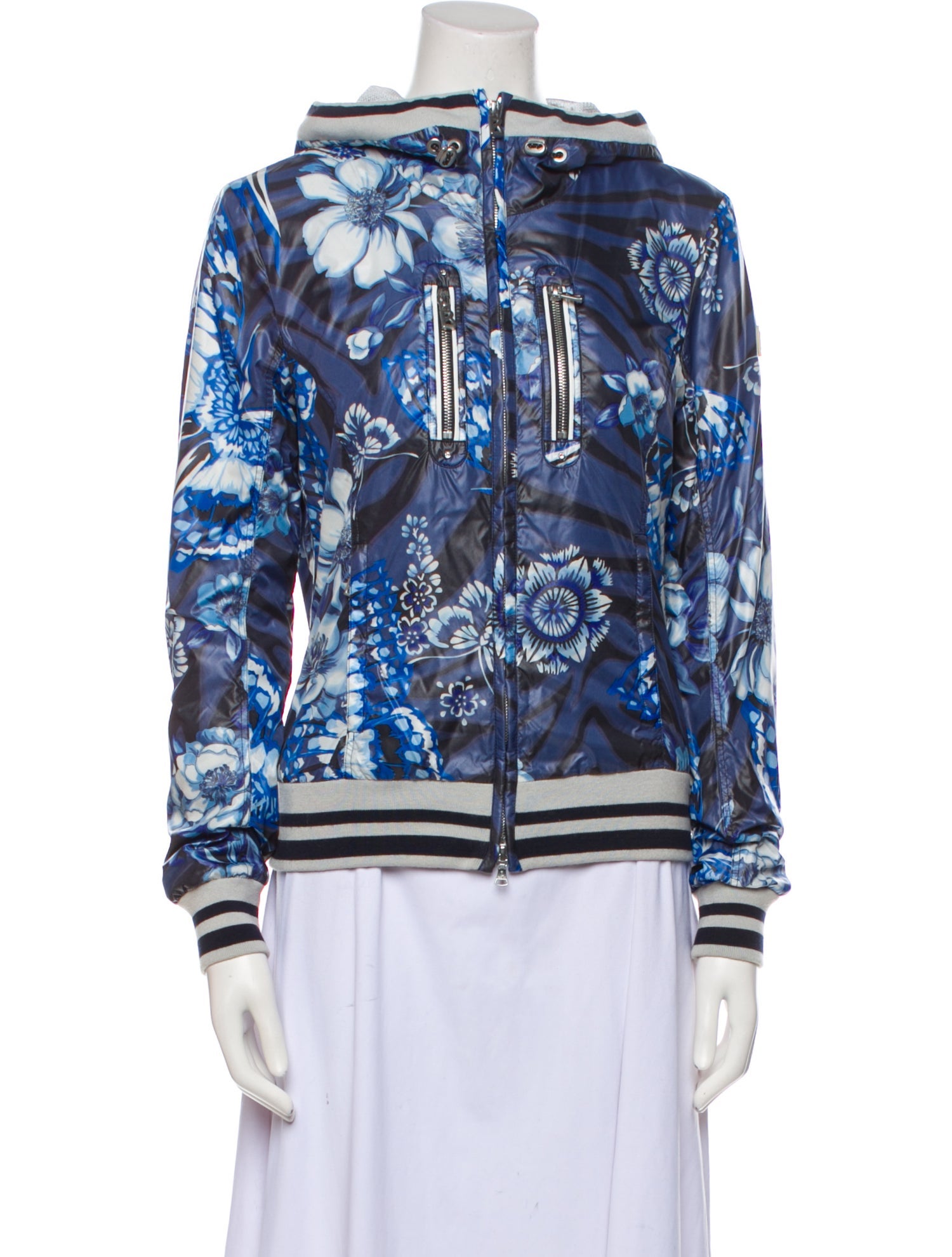 Bogner Floral Print Bomber Jacket - Blue Jackets, Clothing - WB146108 ...