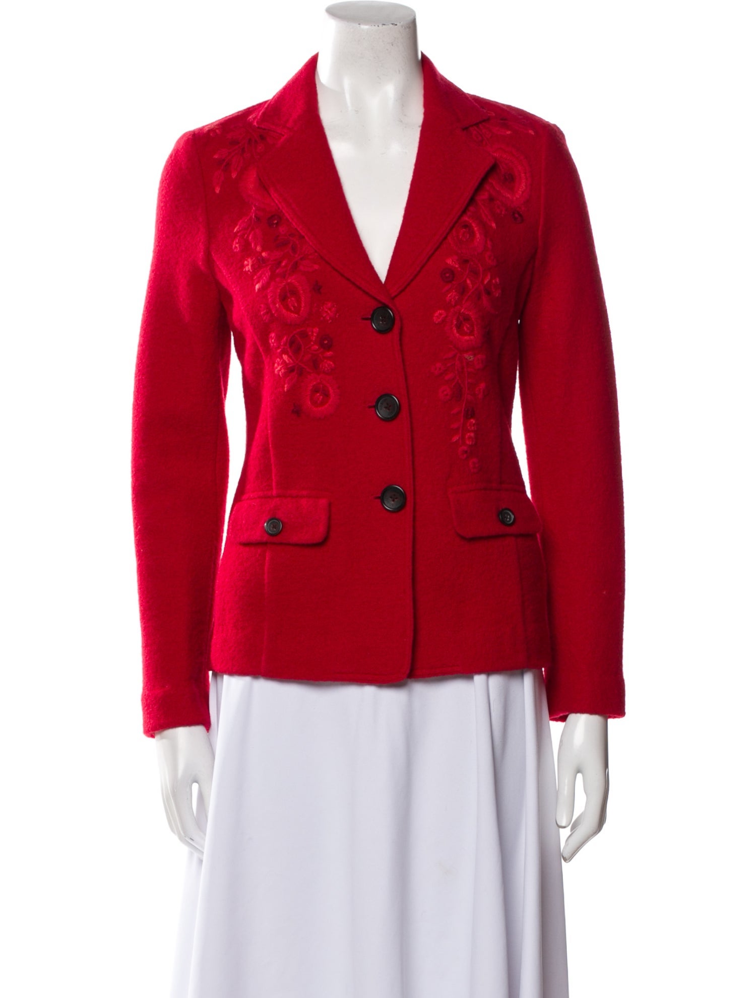 Bogner Virgin Wool Blazer - Red Jackets, Clothing - WB146442 | The RealReal