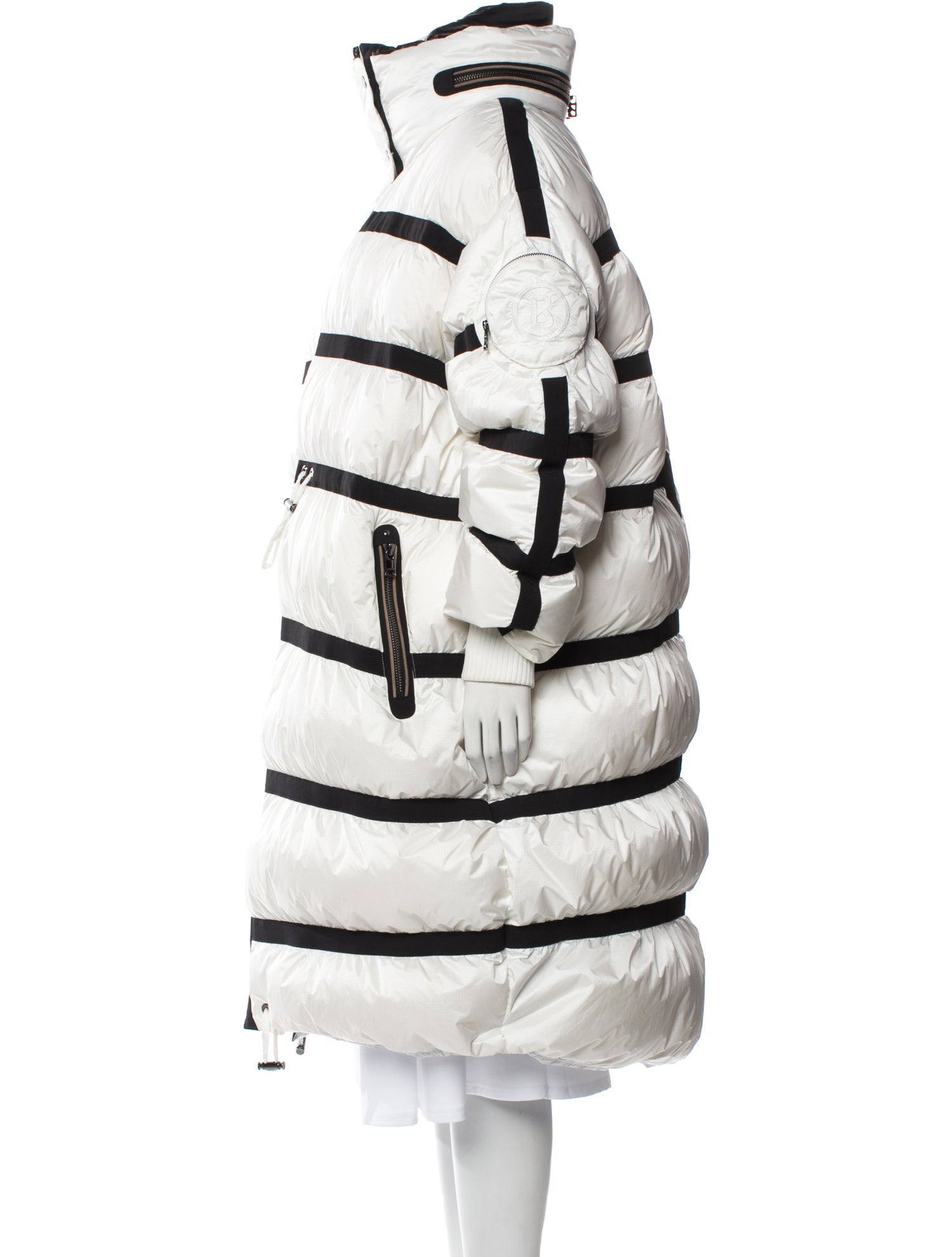 Bogner Striped Coat - White Coats, Clothing - WB149491 | The RealReal