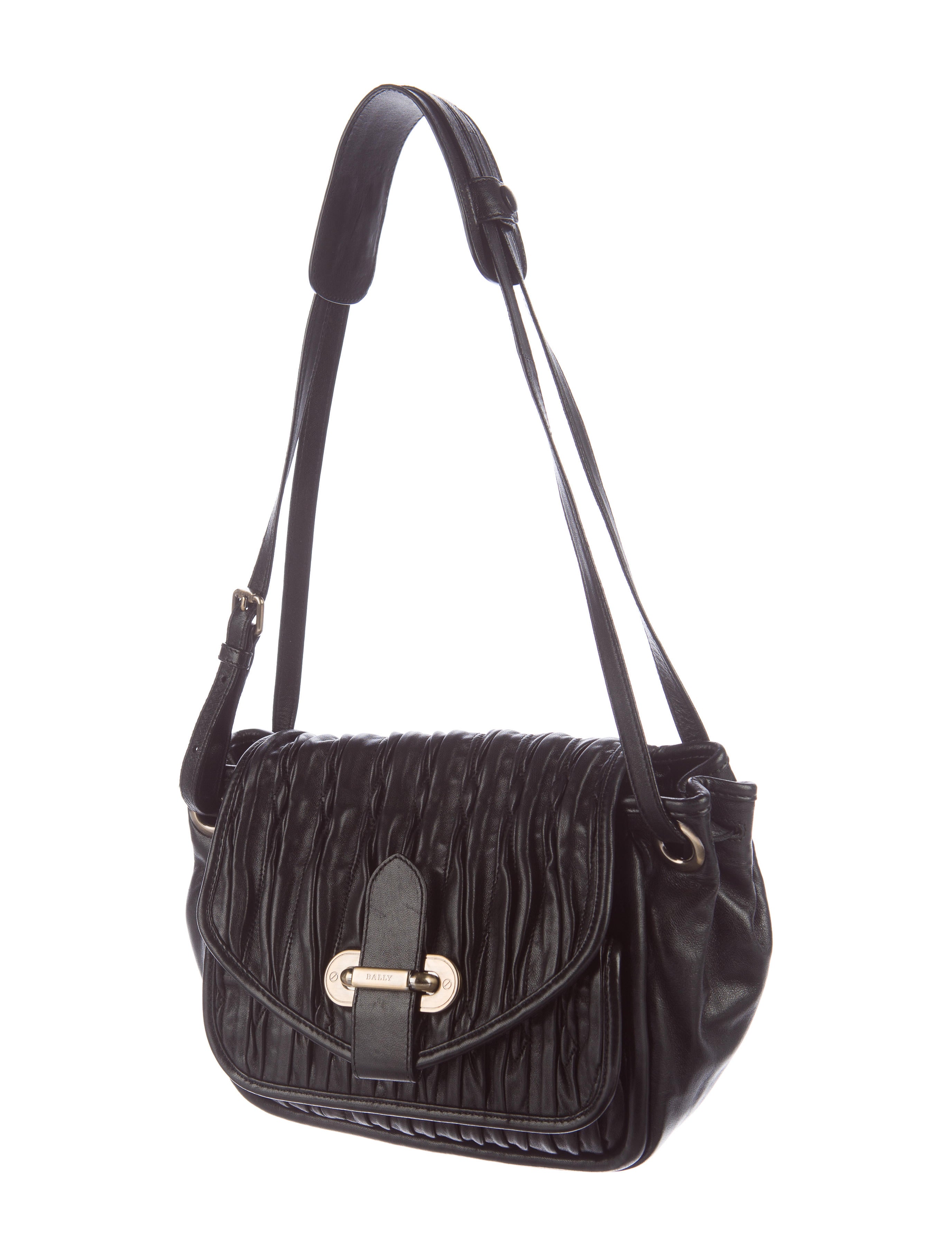 Bally Pleated Leather Shoulder Bag - Handbags - WB221603 | The RealReal