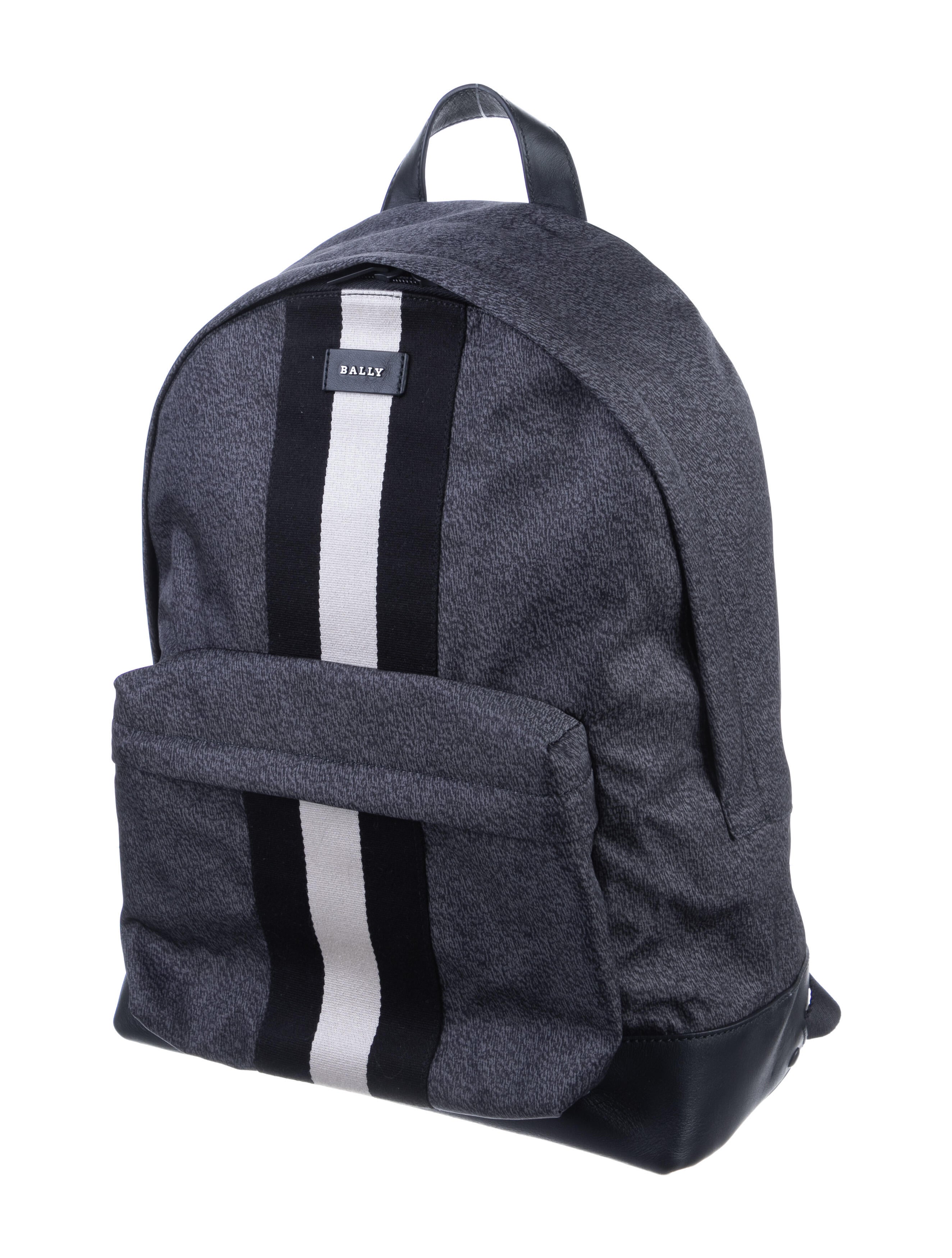 Bally Nylon Leather-Trimmed Backpack - Grey Backpacks, Bags - WB244594 ...