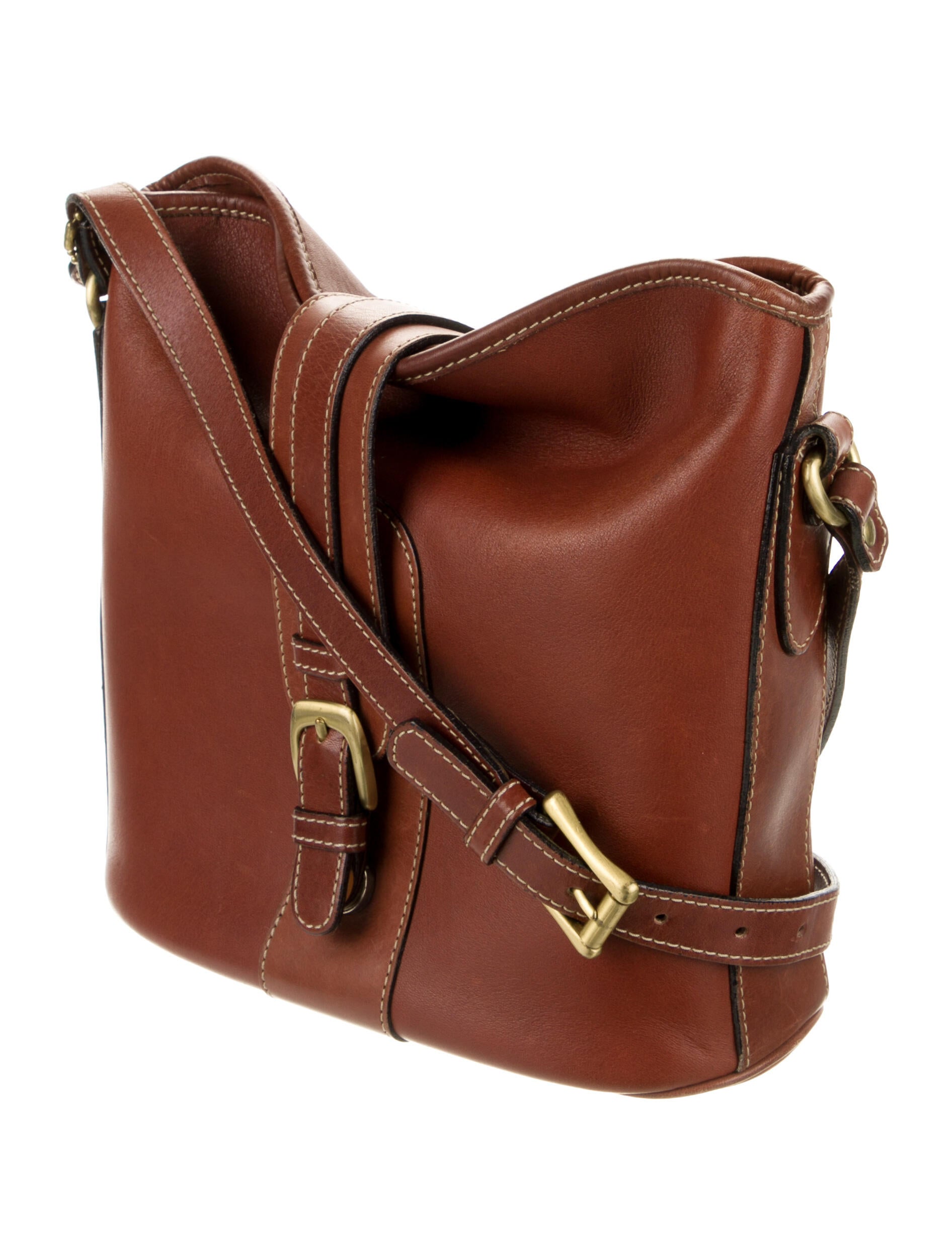 Bally Smooth Leather Crossbody Bag - Brown Crossbody Bags, Handbags ...