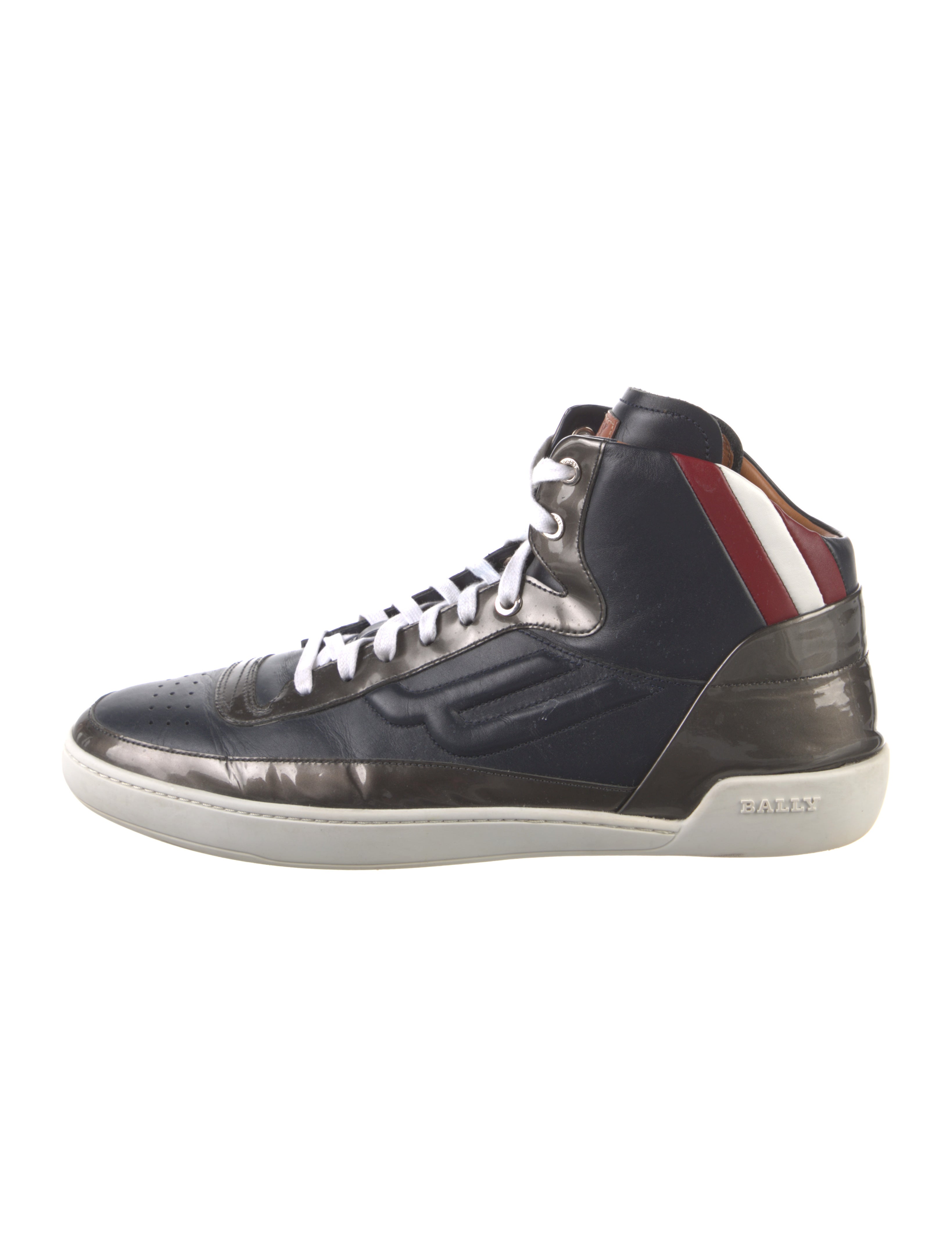 Bally Leather Colorblock Pattern Sneakers - Blue Sneakers, Shoes ...