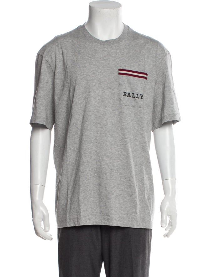 Bally Graphic Print Crew Neck T-Shirt - Burgundy T-Shirts, Clothing ...