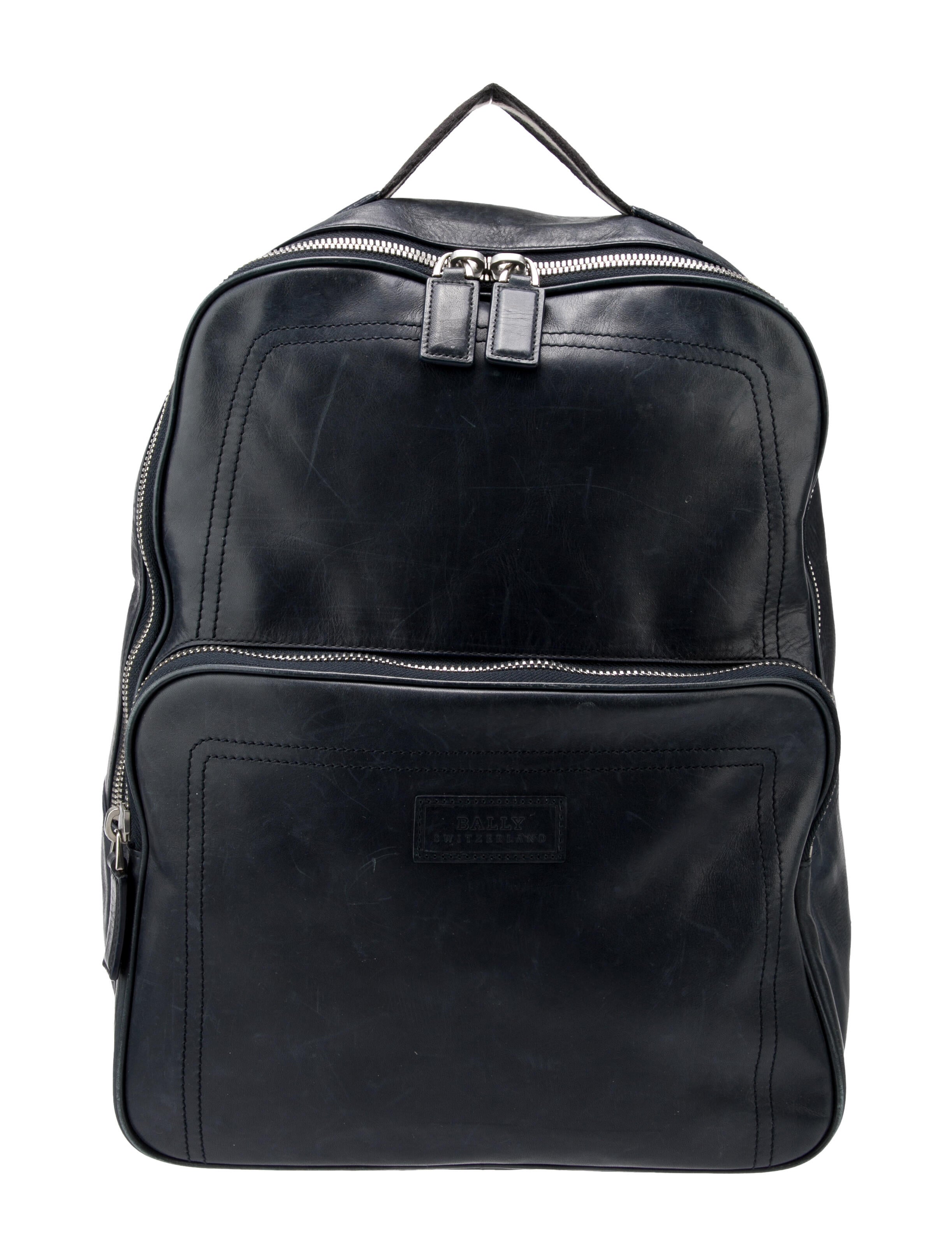 Bally Leather Backpack - Blue Backpacks, Handbags - WB259384 | The RealReal