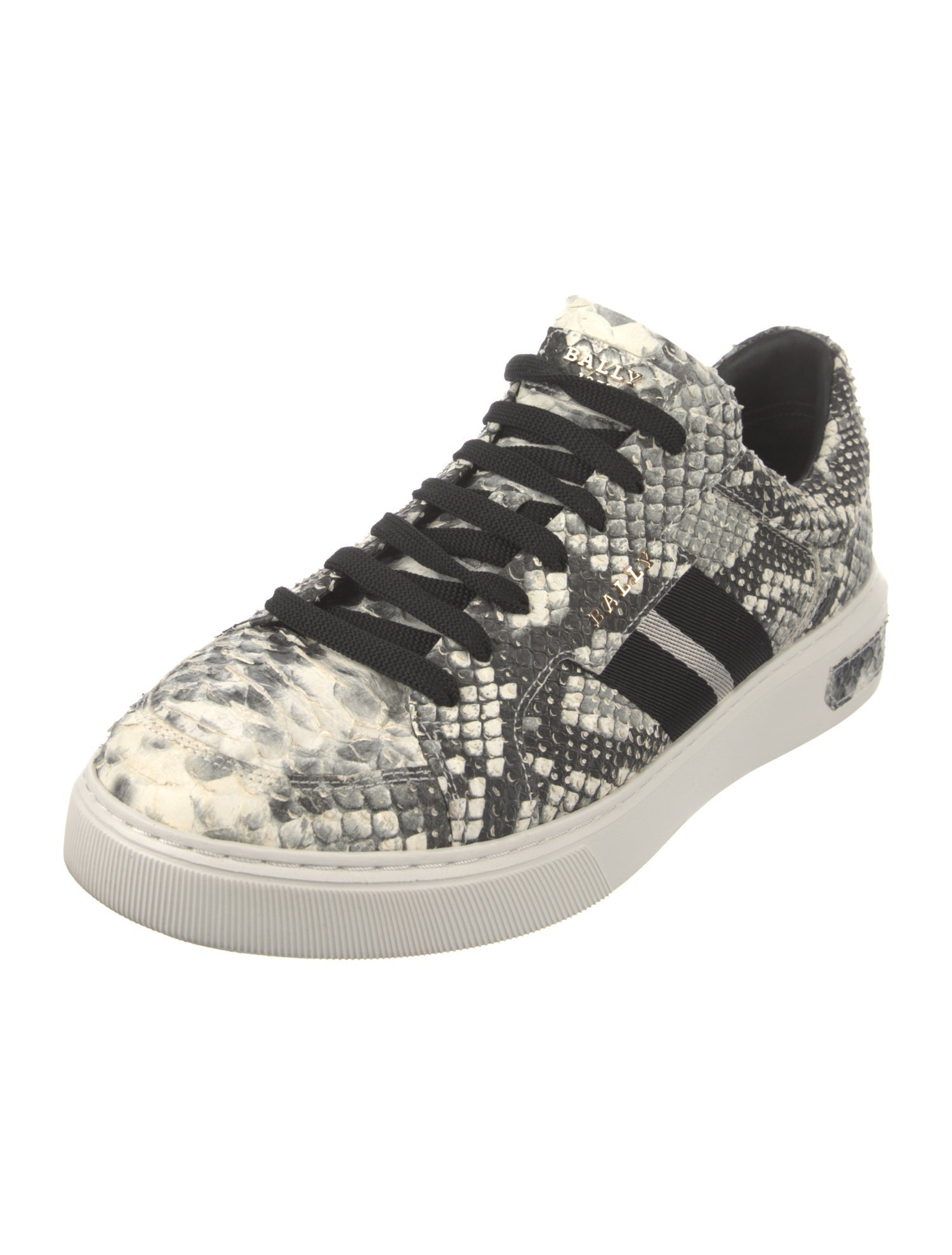 Bally Leather Animal Print Sneakers - Sneakers, Shoes | The RealReal