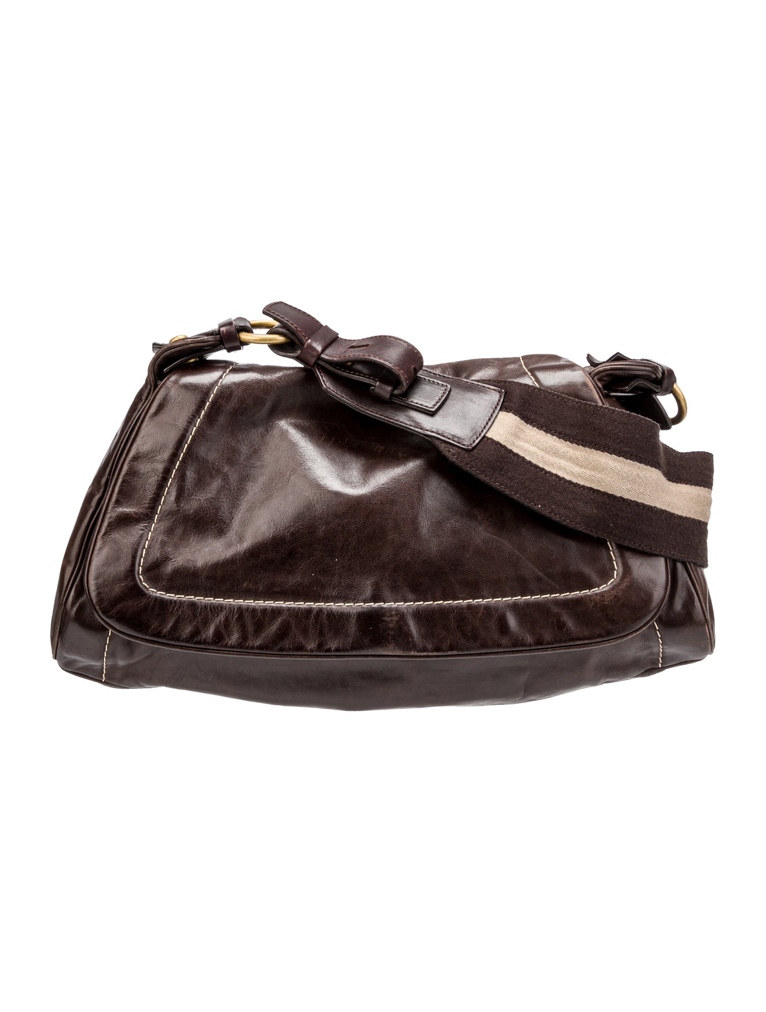 Bally Leather Shoulder Bag - Brown Shoulder Bags, Handbags - WB260347 ...