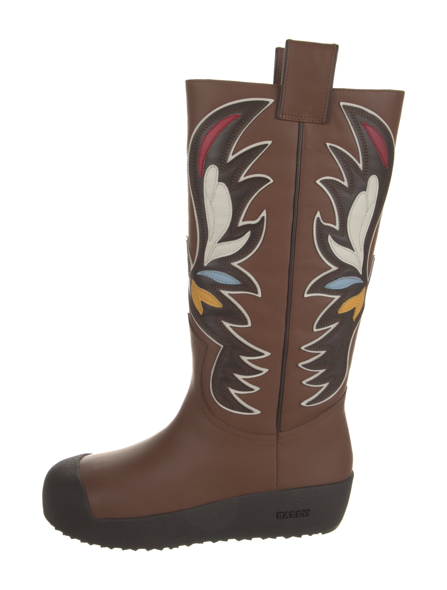 Bally Leather Printed Boots - Brown Boots, Shoes - WB264462 | The RealReal