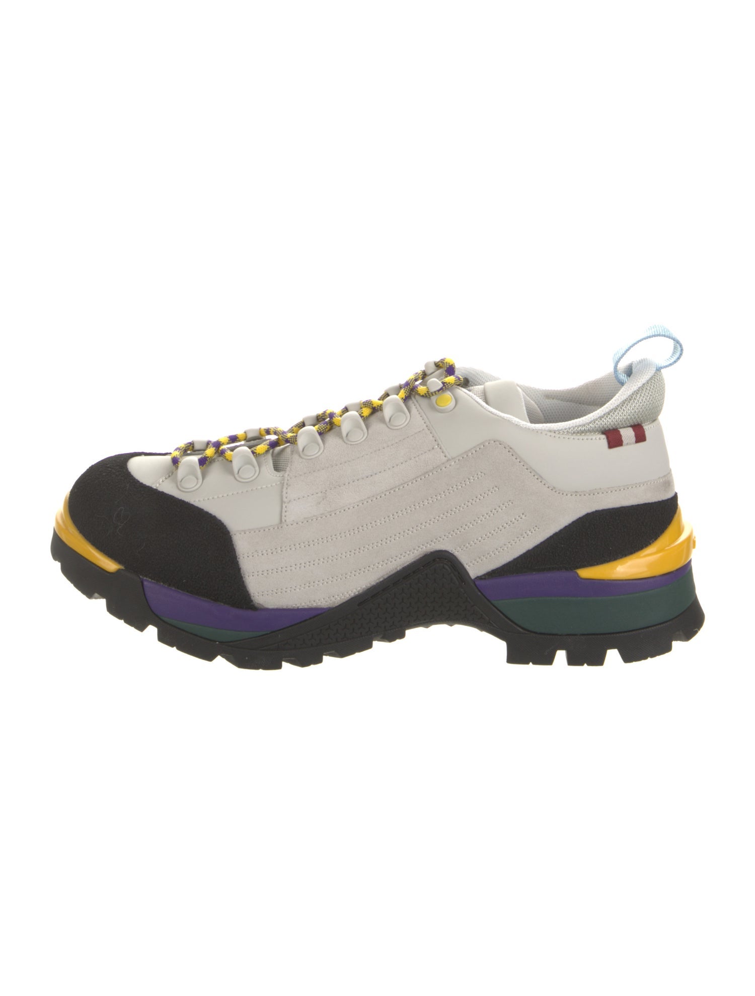 Bally Leather Colorblock Pattern Sneakers - Grey Sneakers, Shoes ...