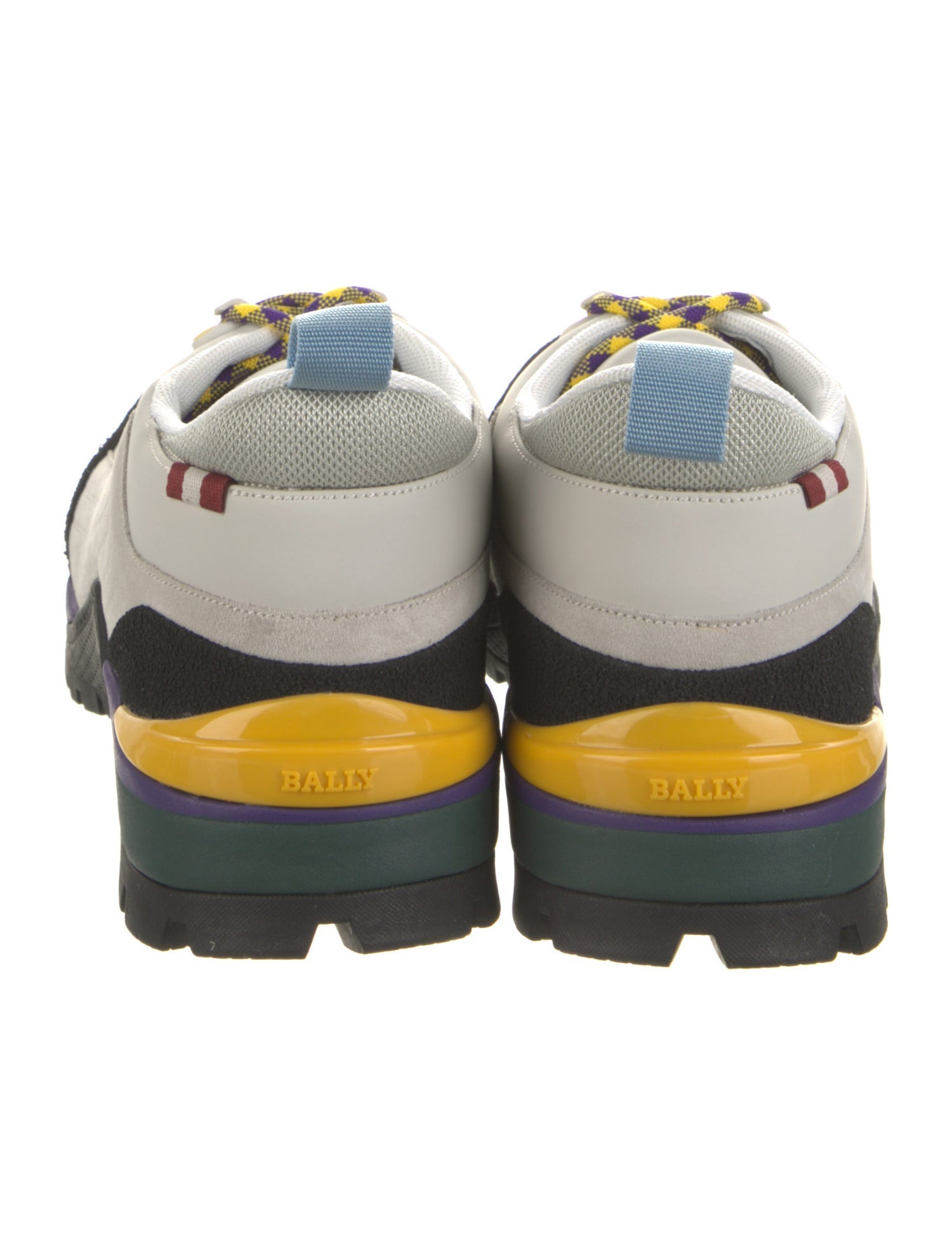 Bally Leather Colorblock Pattern Sneakers - Grey Sneakers, Shoes ...