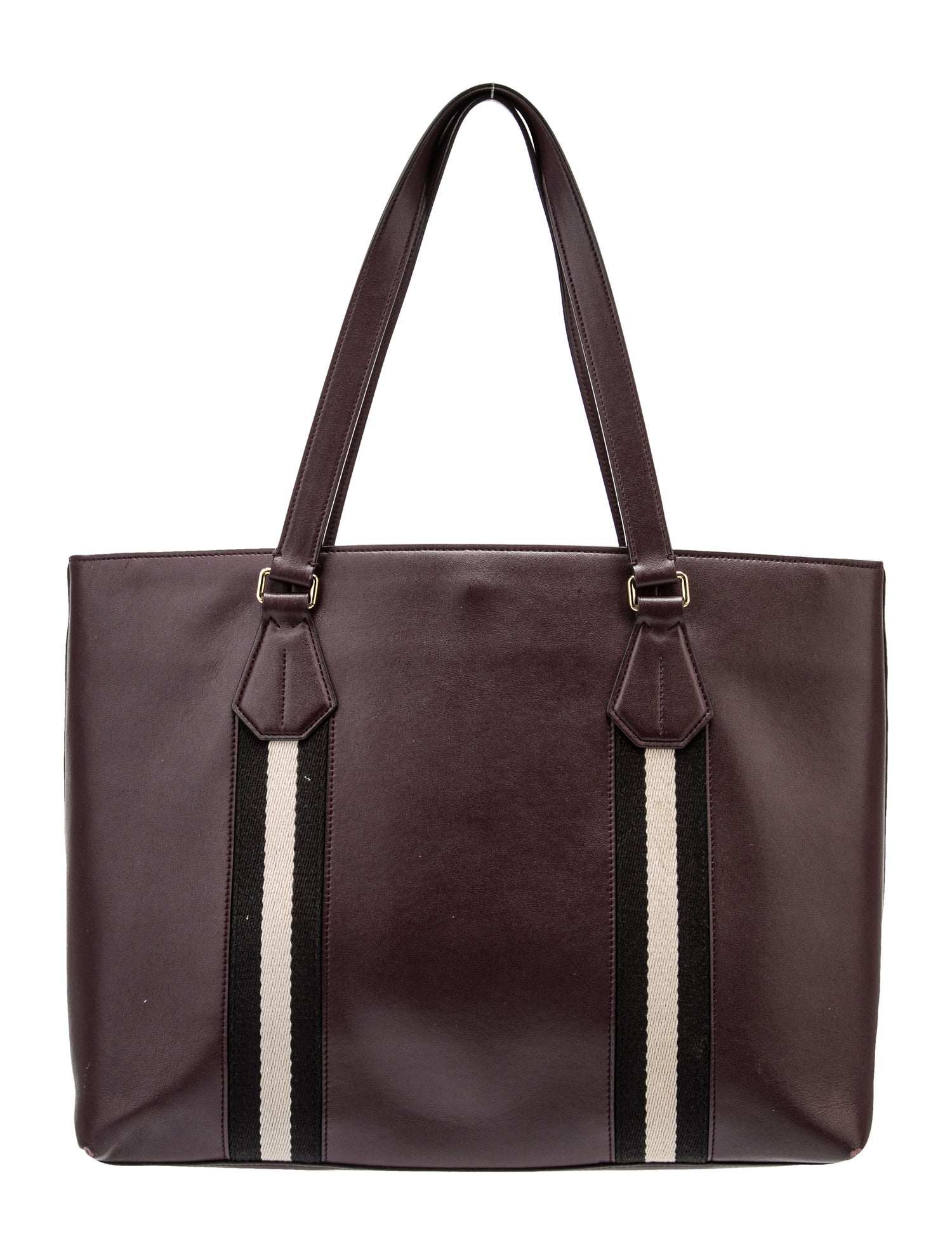 Bally Leather Tote - Burgundy Totes, Handbags - WB266855 | The RealReal