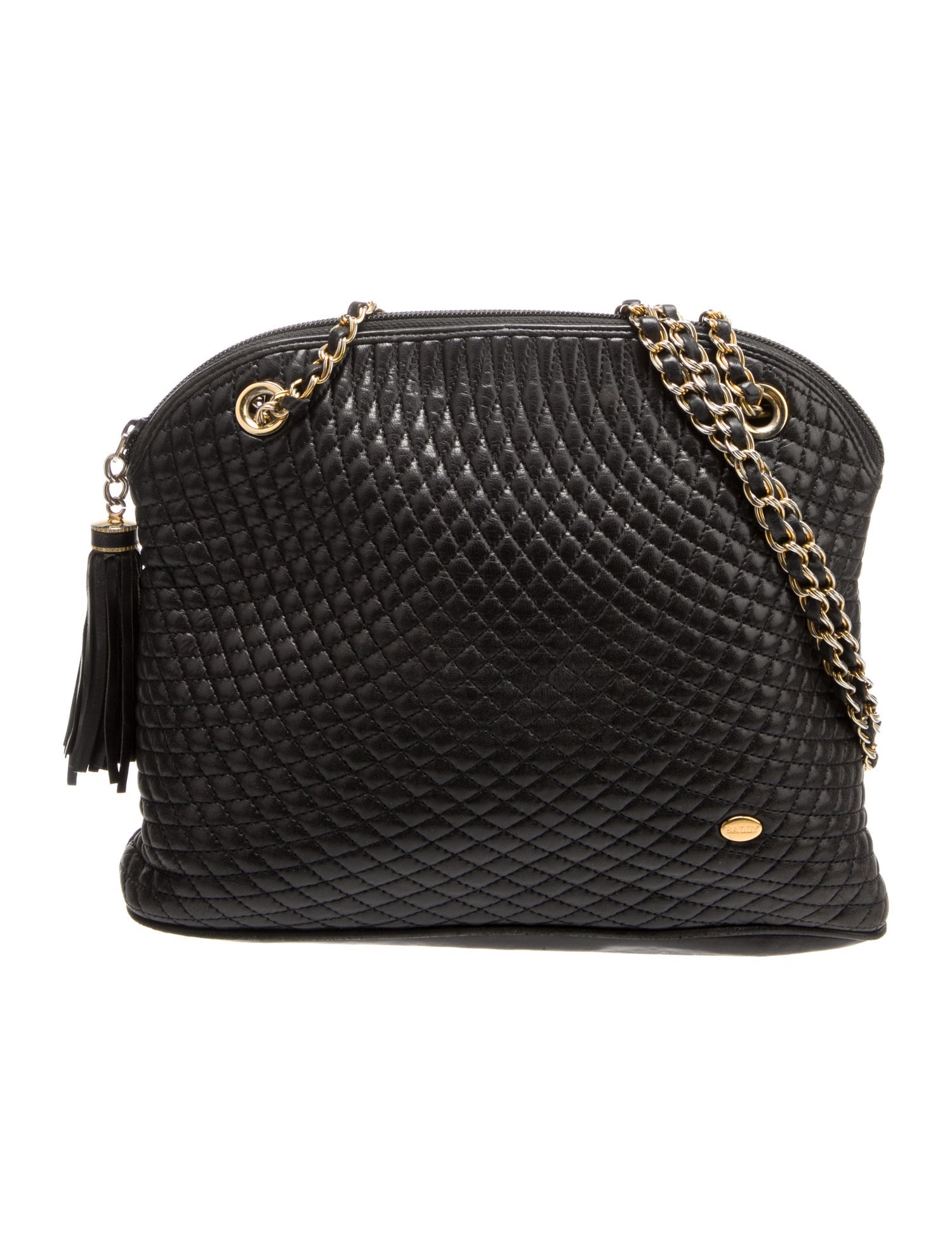 Bally Leather Quilted Shoulder Bag - Black Shoulder Bags, Handbags ...