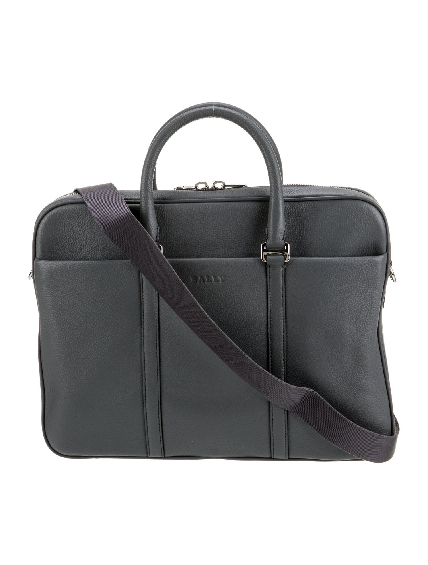 Bally Leather Briefcase w/ Tags - Grey Briefcases, Bags - WB273617 ...