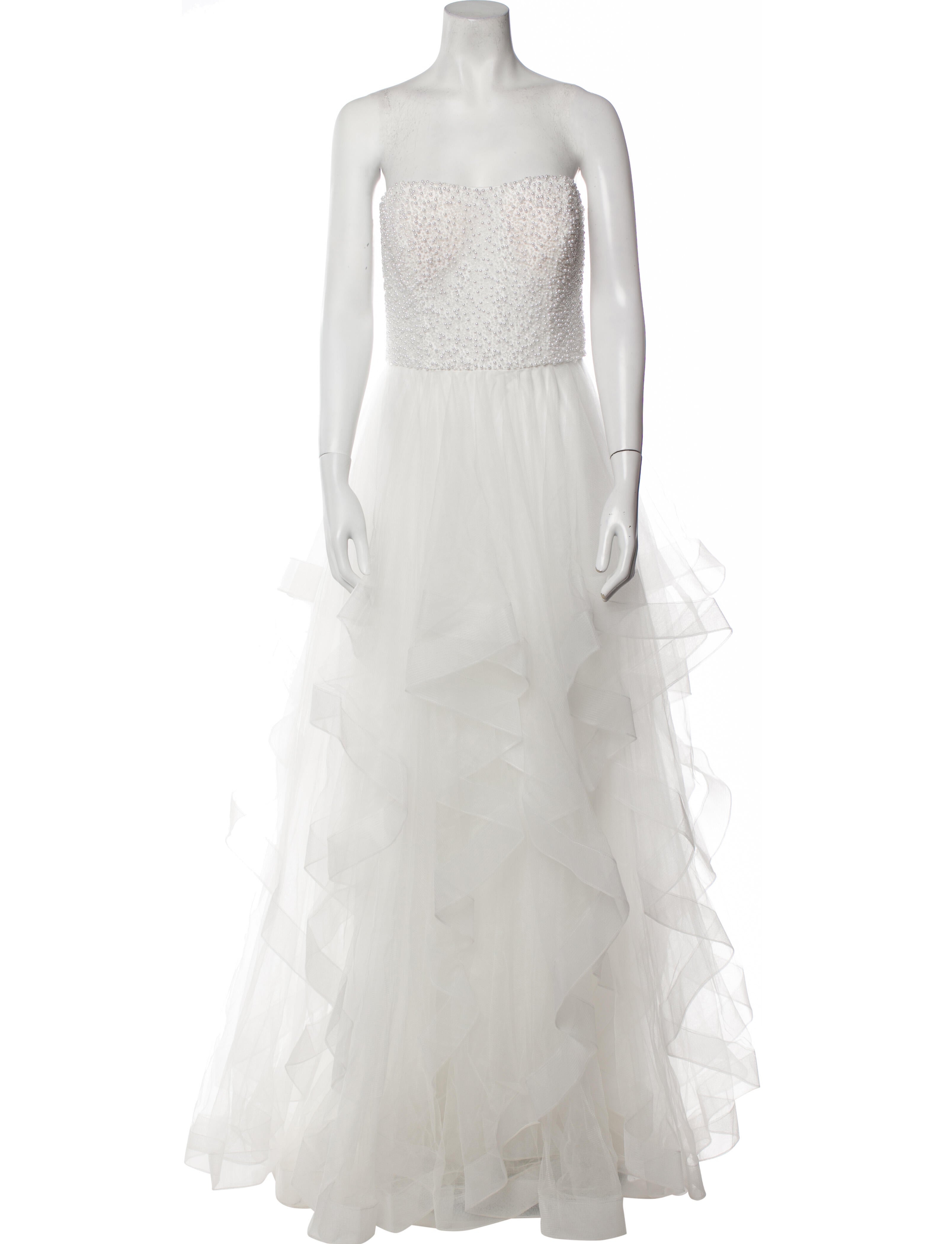 Basix Black Label Strapless Long Dress - White Dresses, Clothing ...