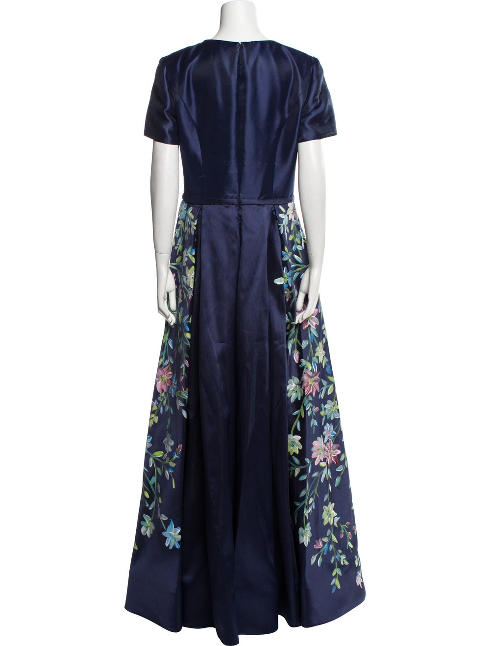 Basix Black Label Floral Print Long Dress - Blue Dresses, Clothing ...