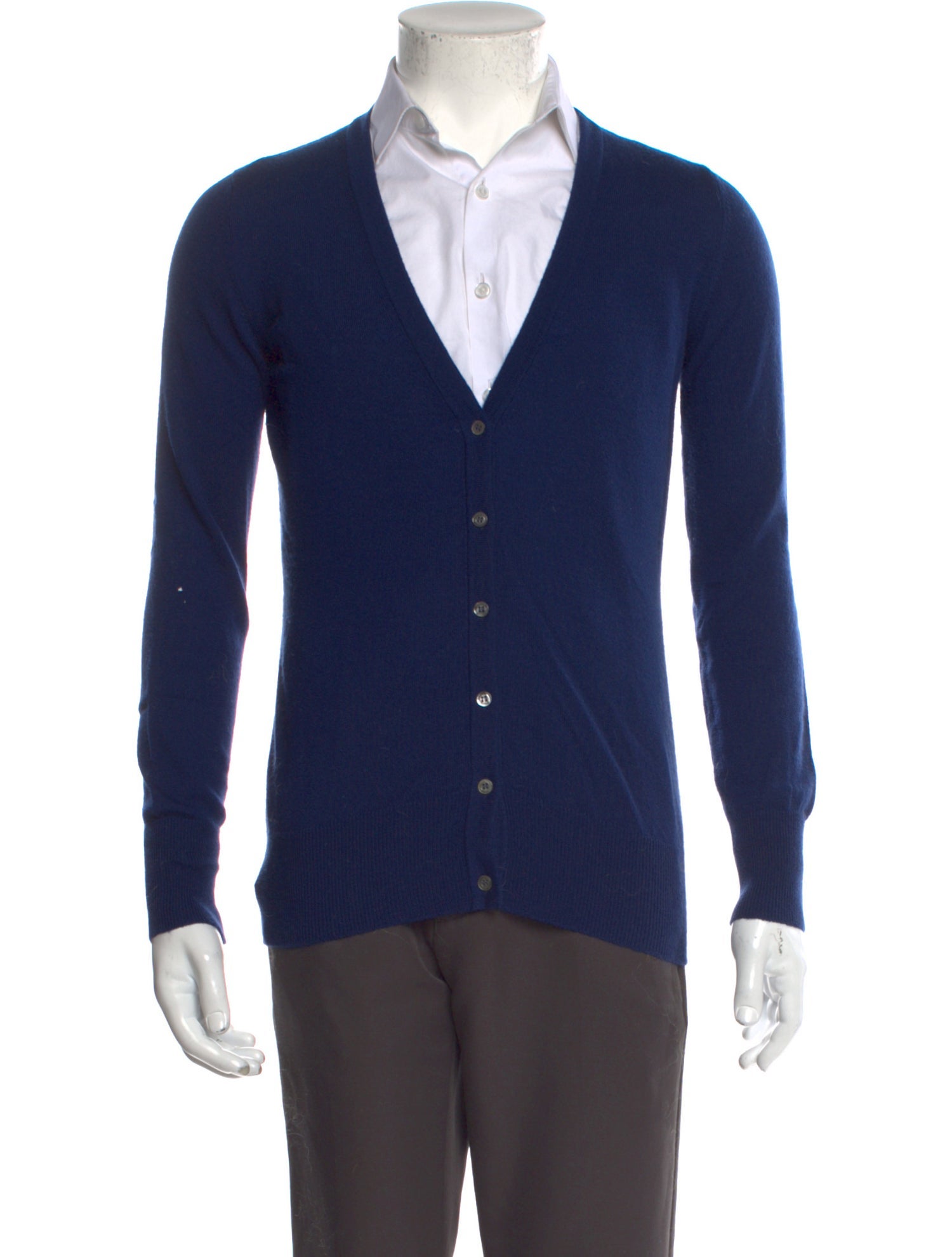 Barney's New York Cashmere V-Neck Cardigan - Blue Sweaters, Clothing ...