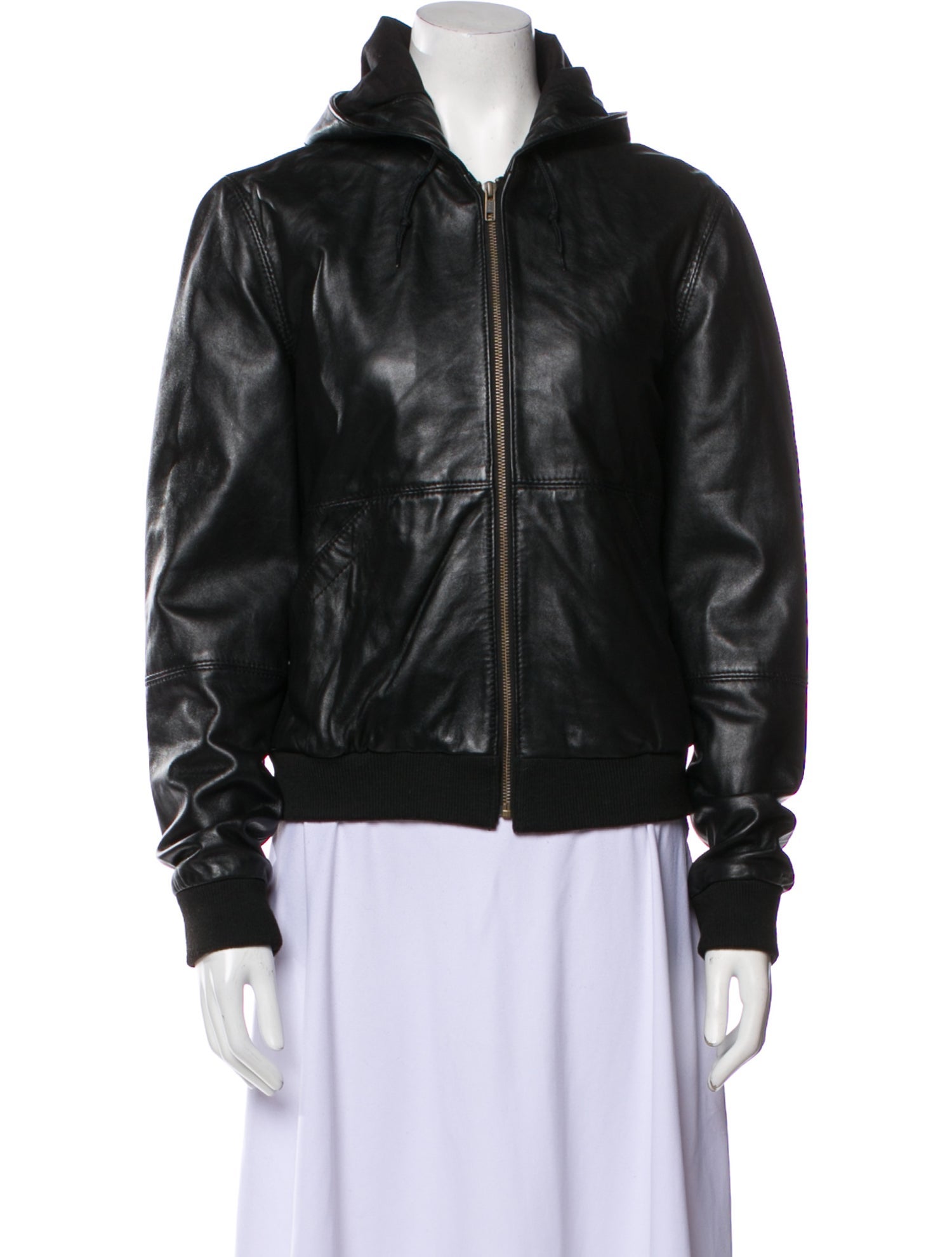 Barney's New York Leather Bomber Jacket - Black Jackets, Clothing ...