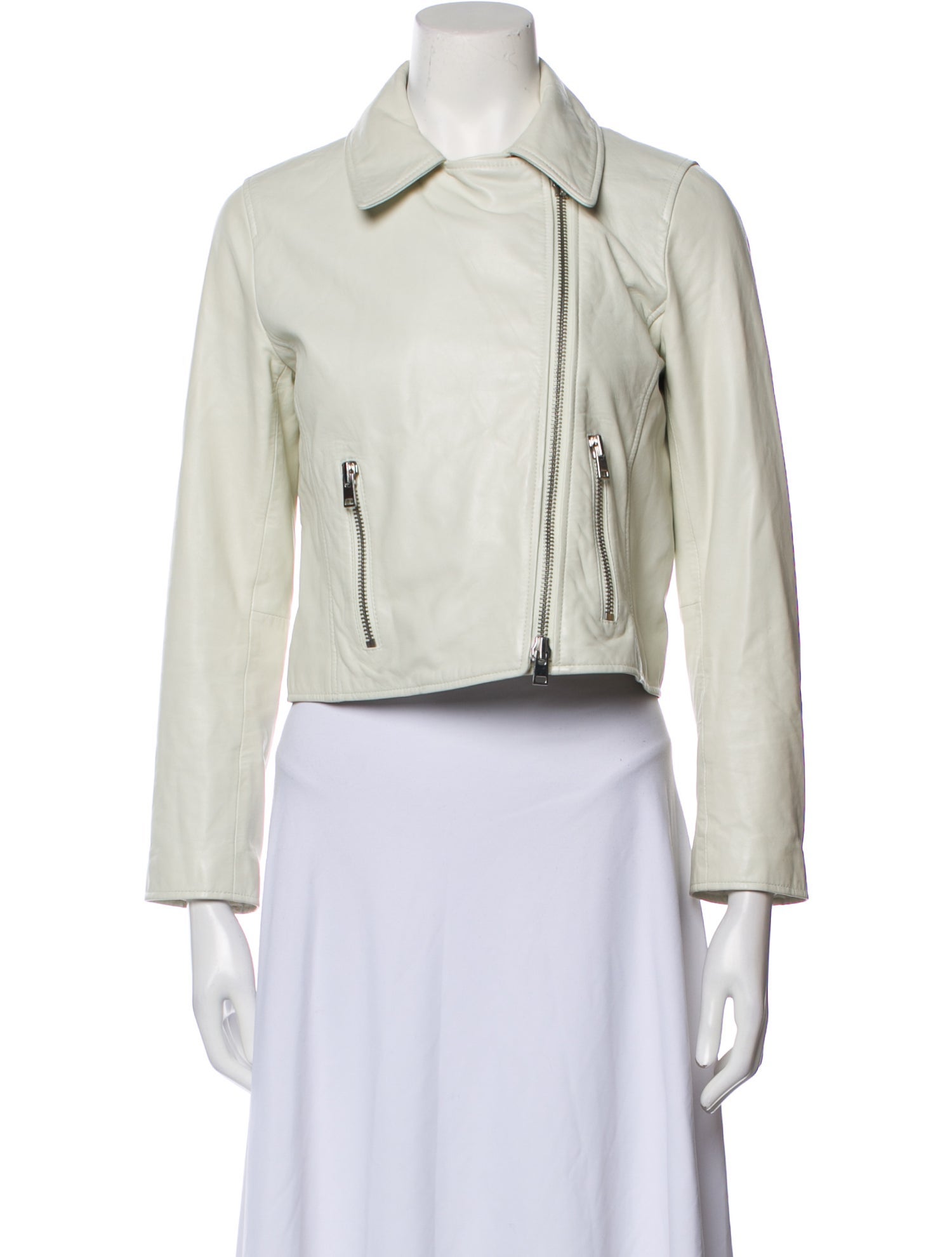 Barney's New York Leather Biker Jacket - Neutrals Jackets, Clothing ...