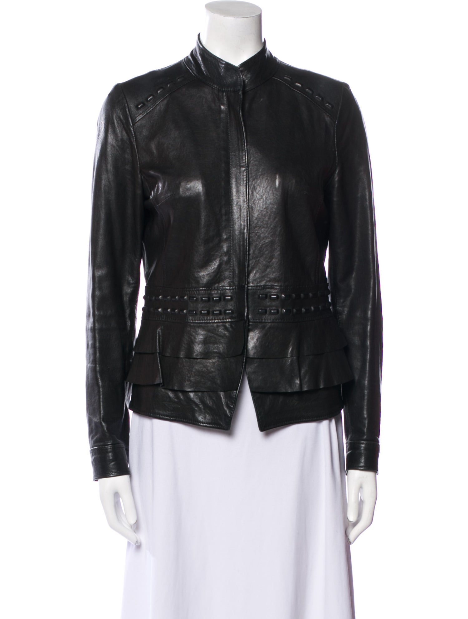 Barney's New York Leather Biker Jacket - Black Jackets, Clothing ...