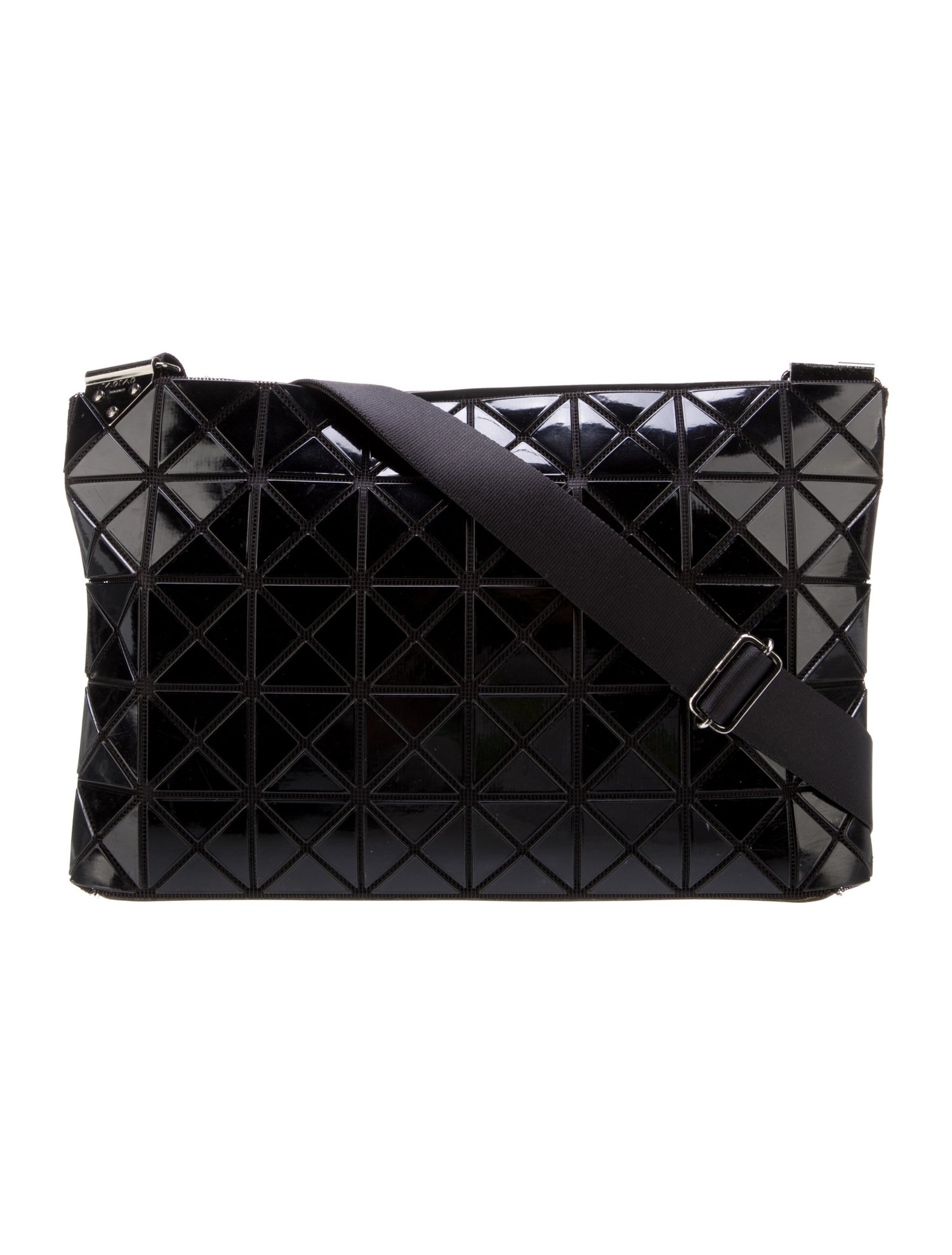 Bao Bao Issey Miyake Triangle Textured Crossbody Bag - Black Crossbody ...