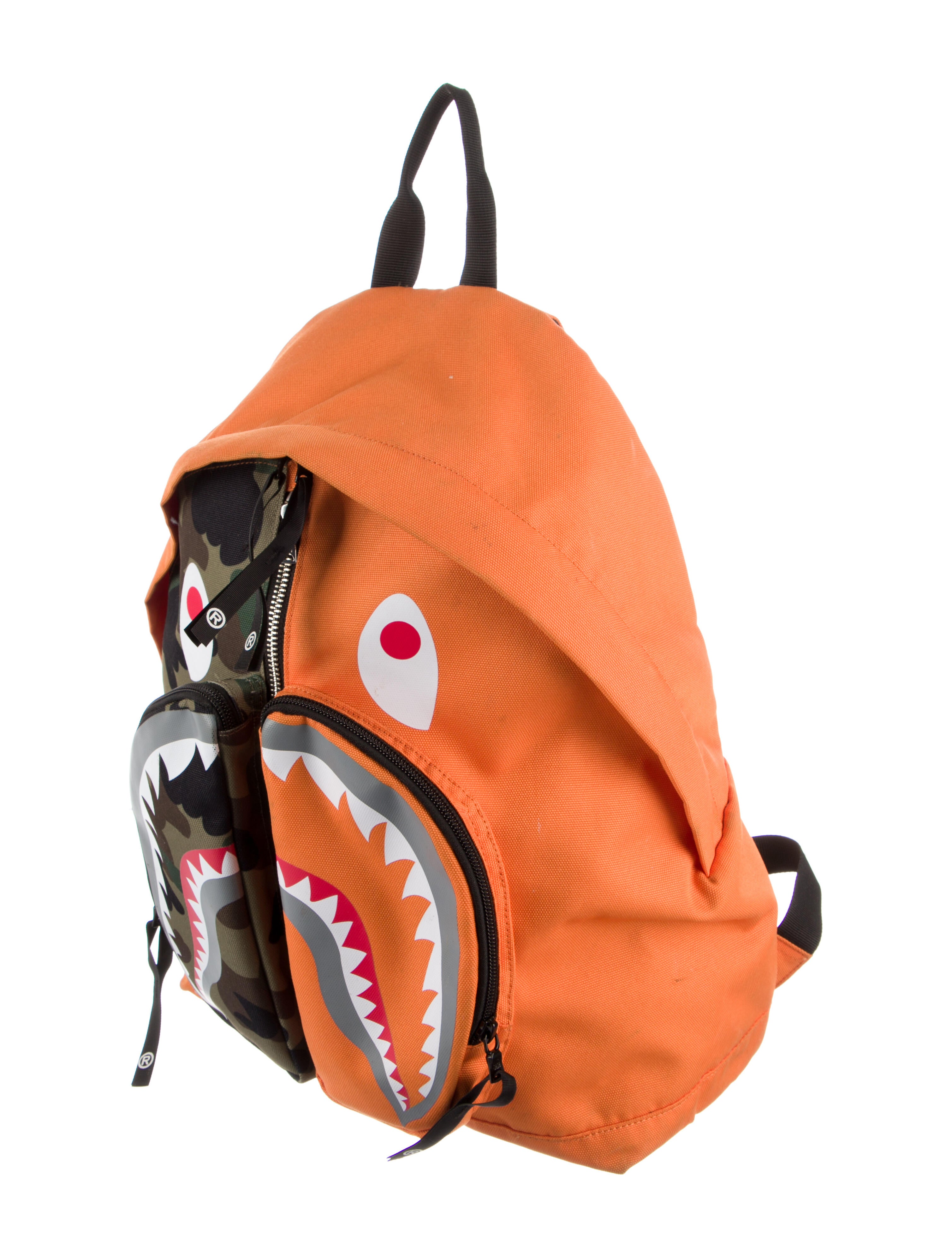 A Bathing Ape Camo Shark Backpack - Green Backpacks, Bags - WBATP24591 ...