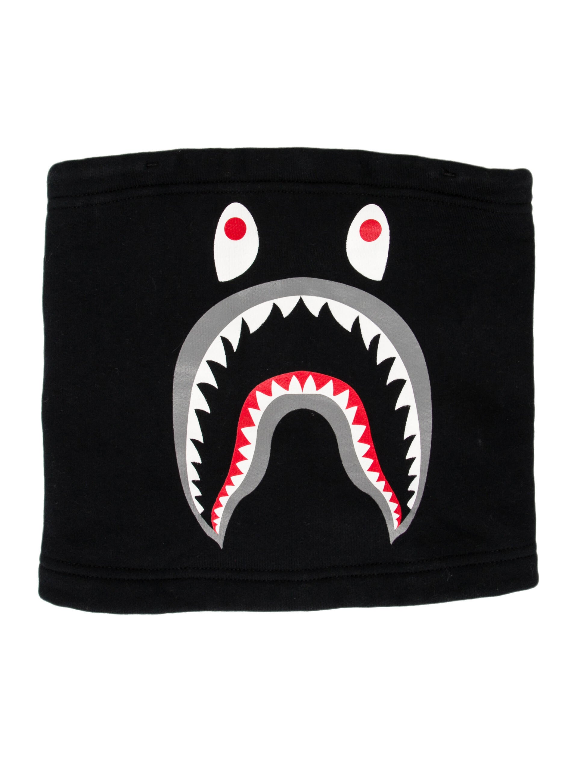A Bathing Ape Shark Neck Warmer Black - Black Masks, Accessories ...
