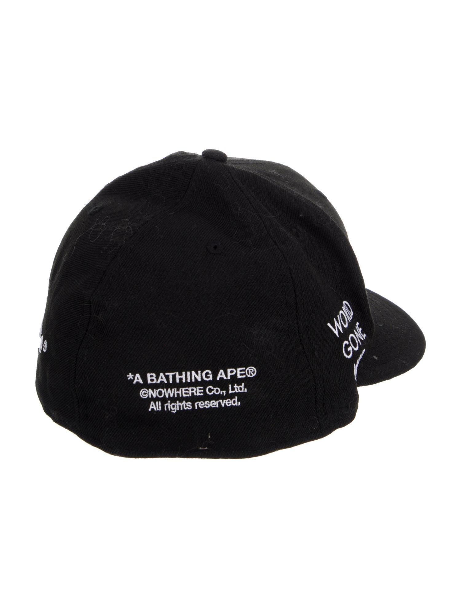 A Bathing Ape World Gone Mad Fitted Cap - Black Hats, Accessories - WBATP26672 | The RealReal