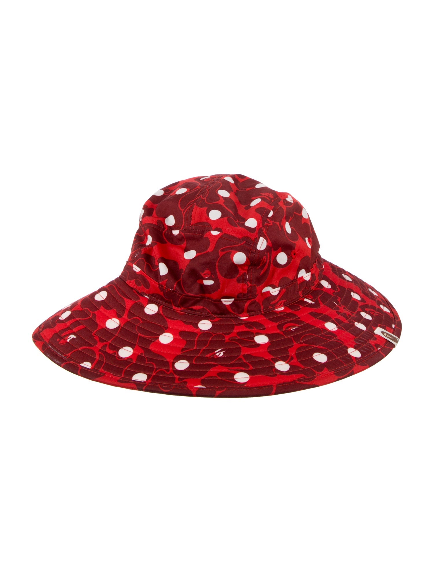 A Bathing Ape Polka Dot ABC Camo Boonie Hat - Red Hats, Accessories ...