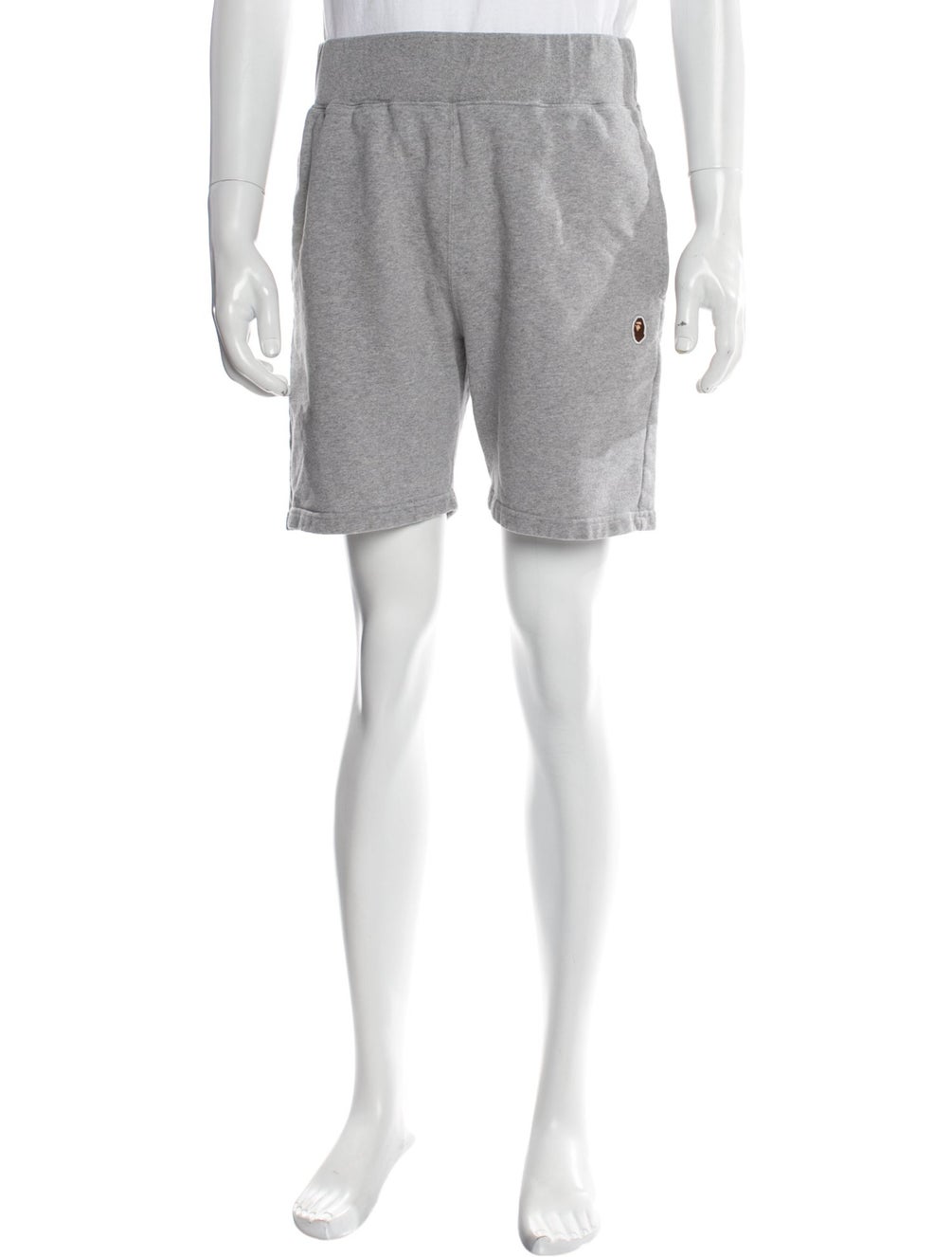 A Bathing Ape Ape Head Logo Jogger Shorts - Grey, 9.75" Rise Shorts ...