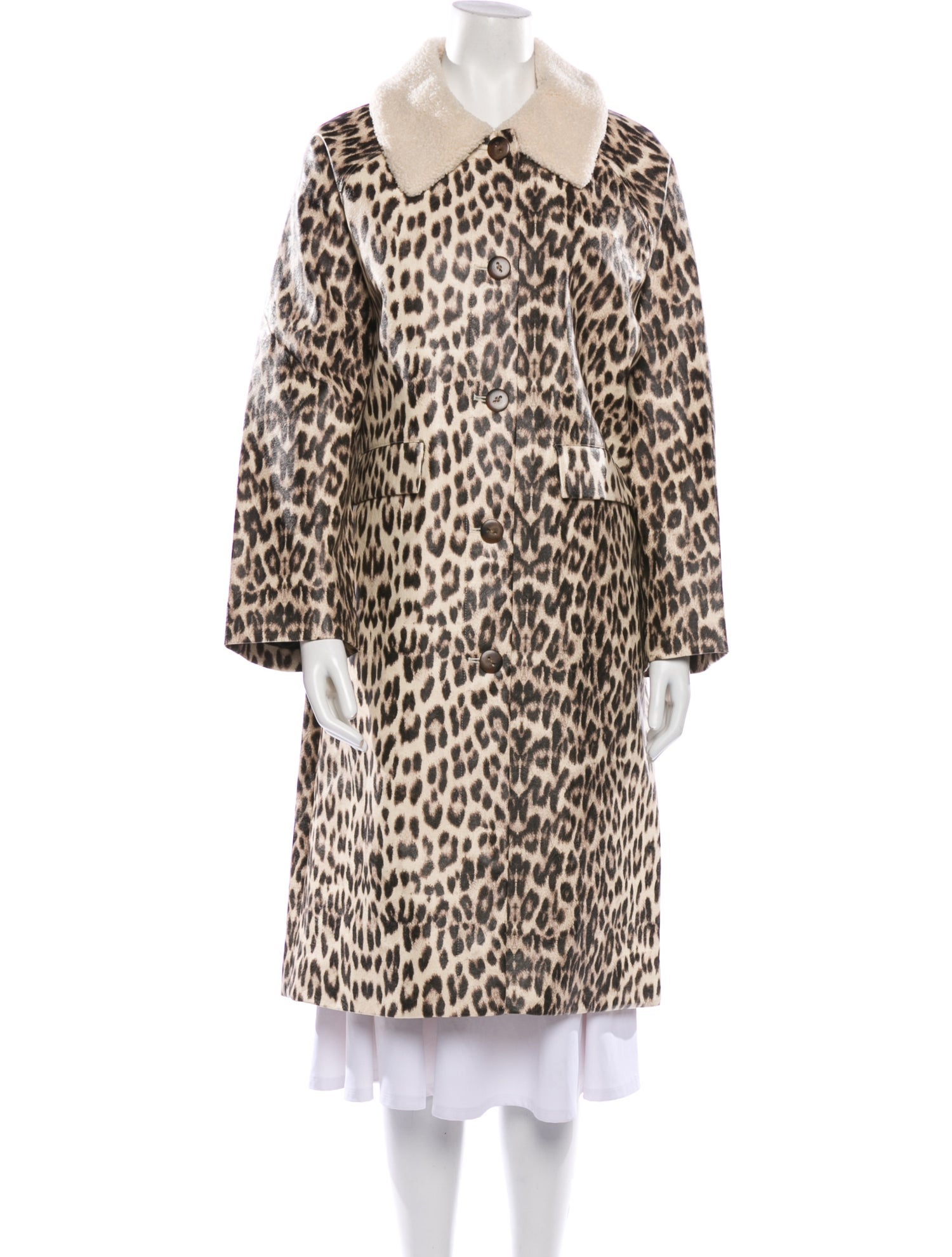 Baum und Pferdgarten Animal Print Faux Fur Coat w/ Tags - Neutrals ...