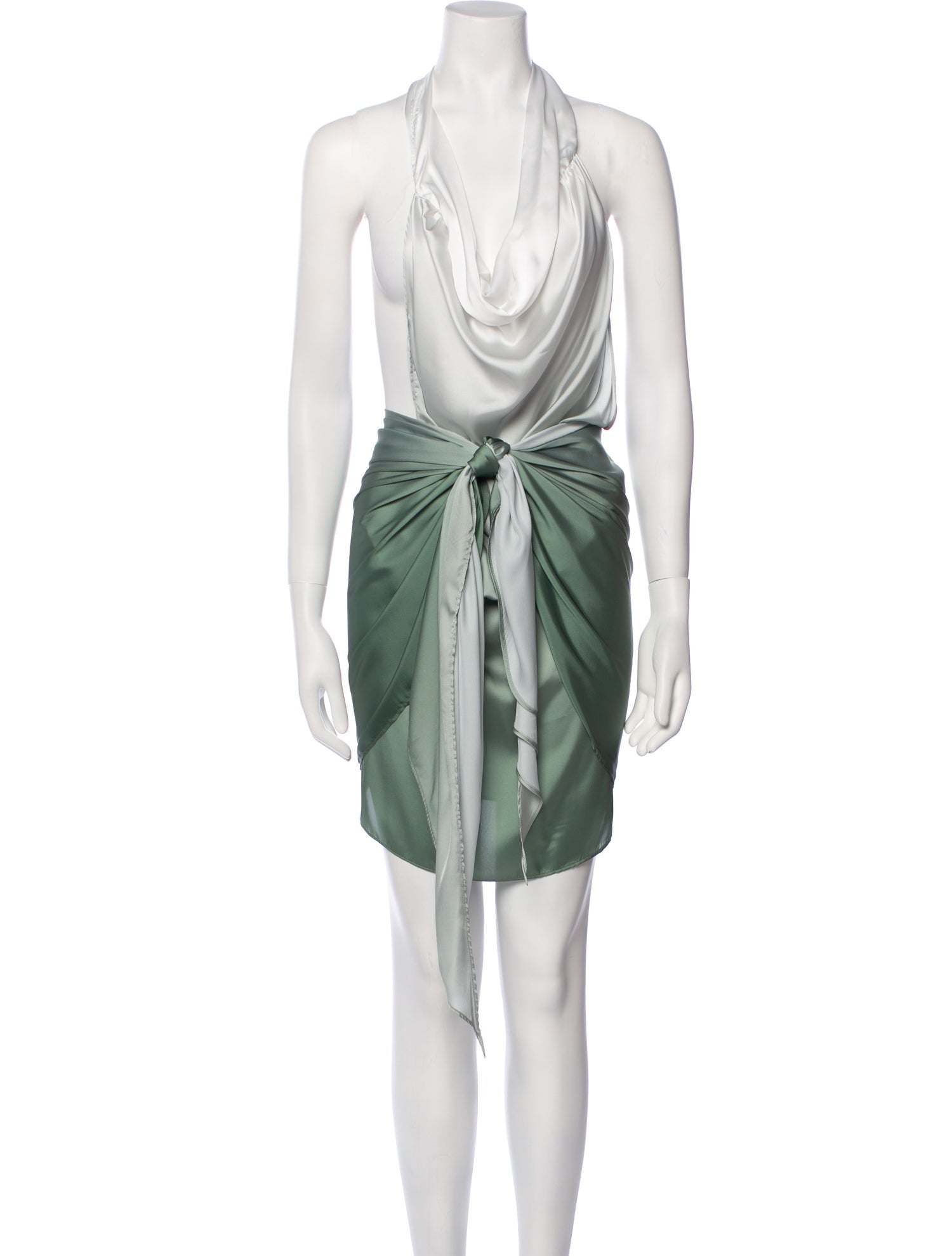 BAOBAB Cowl Neck Mini Dress - Green Dresses, Clothing - WBBAO21120 ...