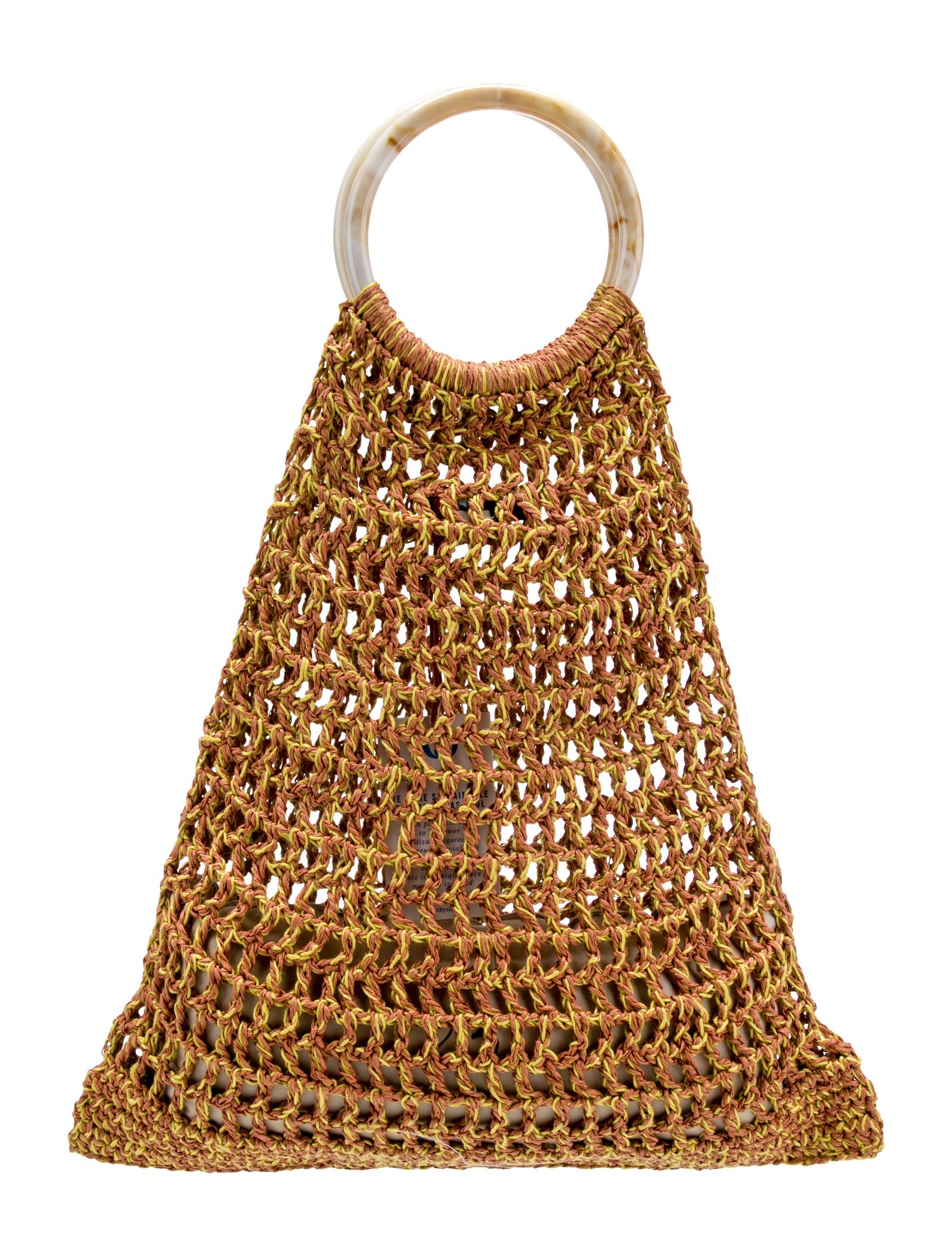 My Beachy Side Crocheted Handle Bag w/Tags - Orange Handle Bags ...