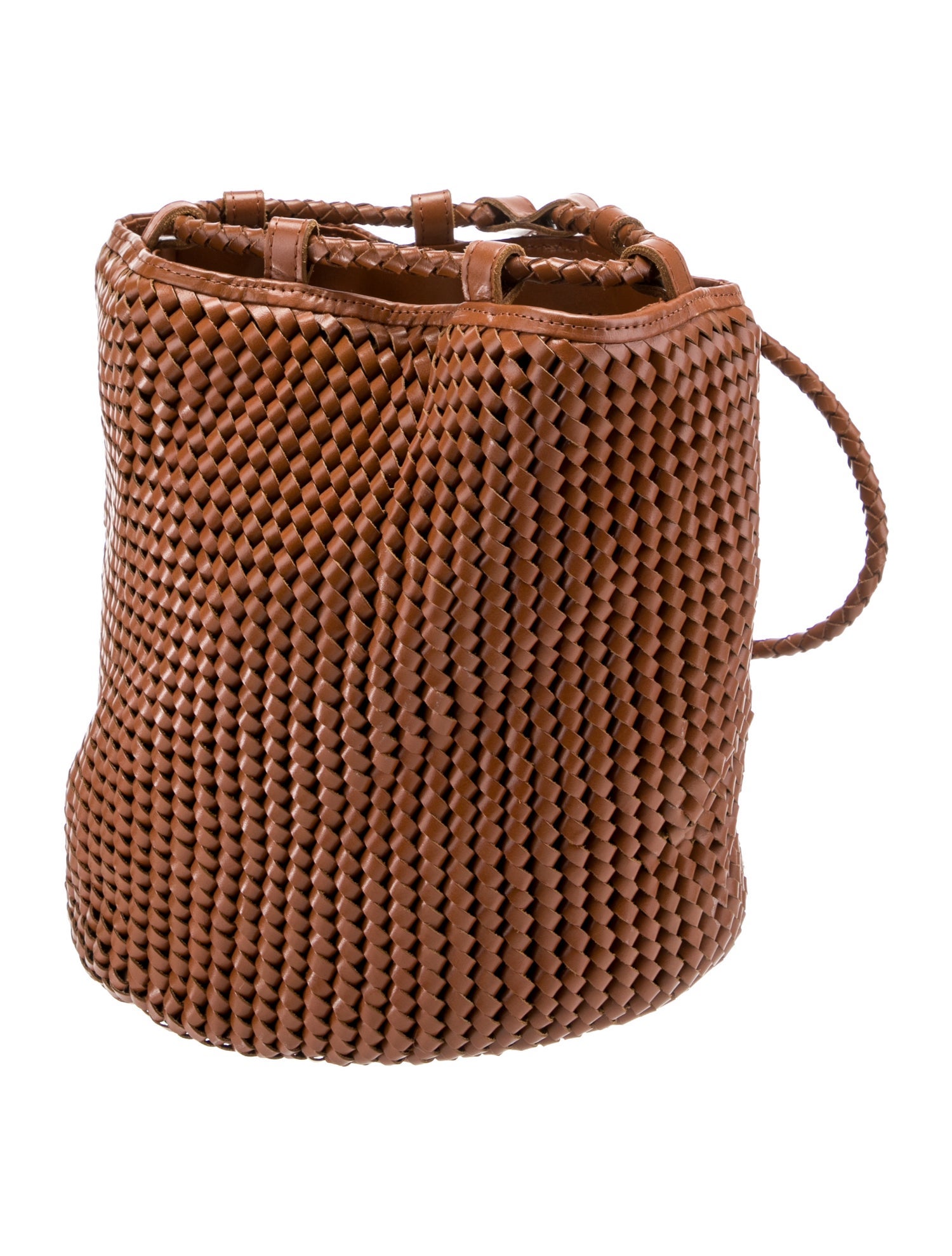 Bembien Leather Bucket Bag - Brown Bucket Bags, Handbags - WBEMB20447 ...